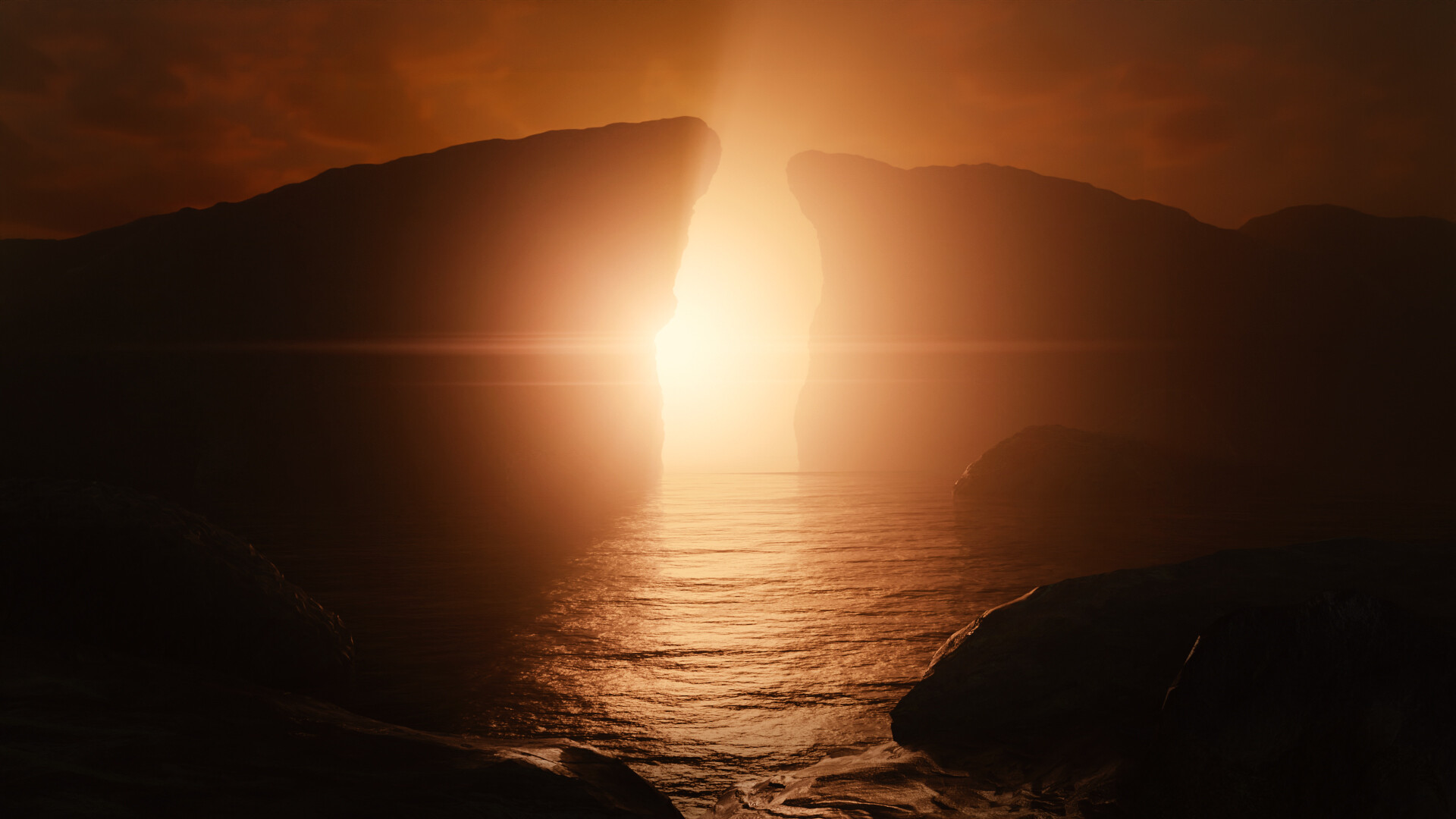 ArtStation - Simple Sunset