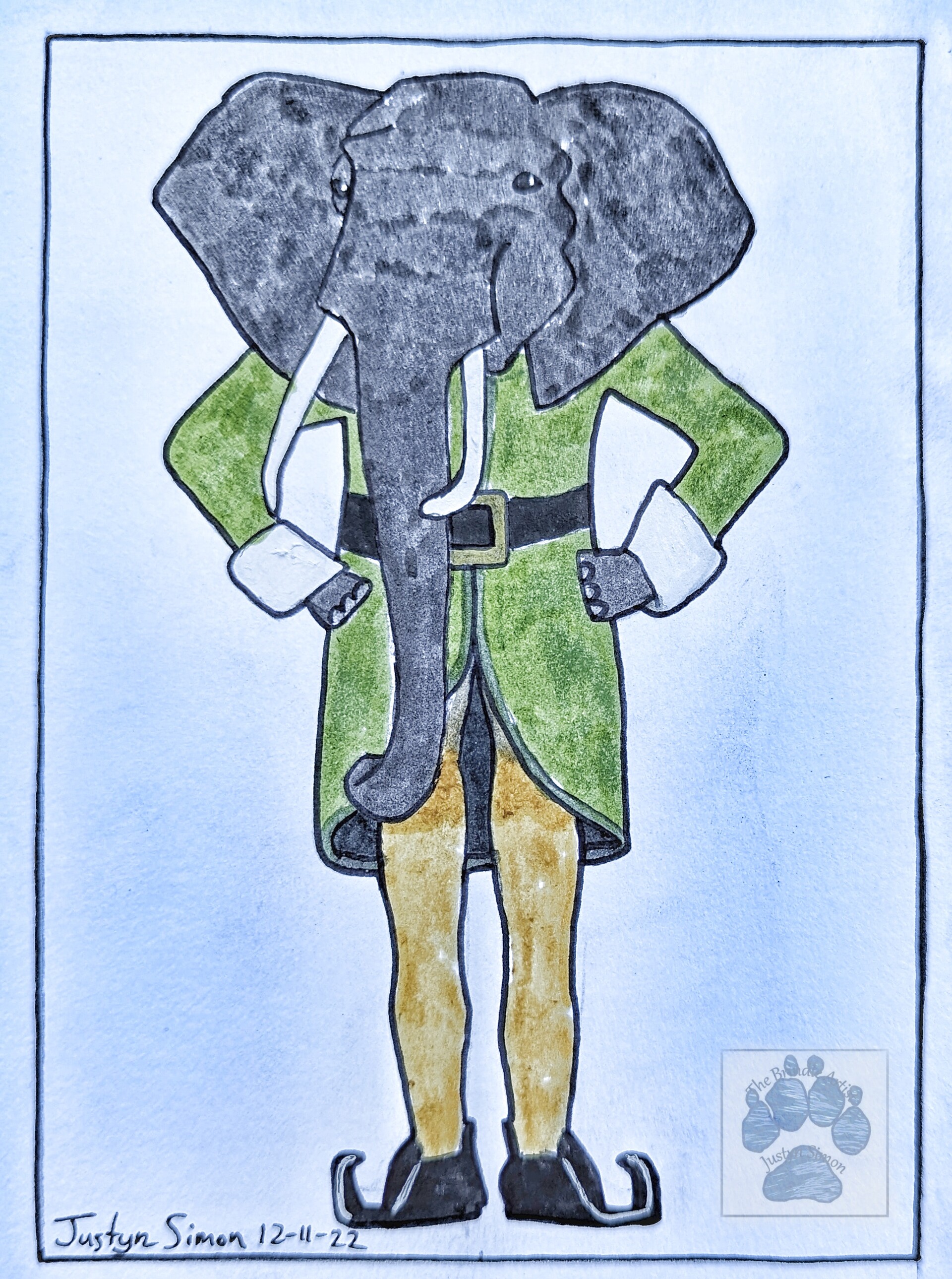 ArtStation - Drawcember drawing 10 - Christmas Loxodon