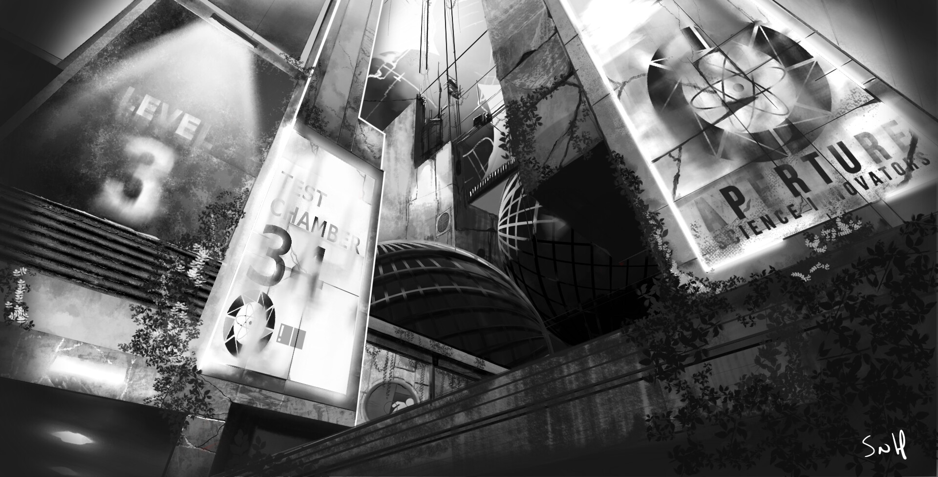 ArtStation - Aperture Science: Environment Thumbnails
