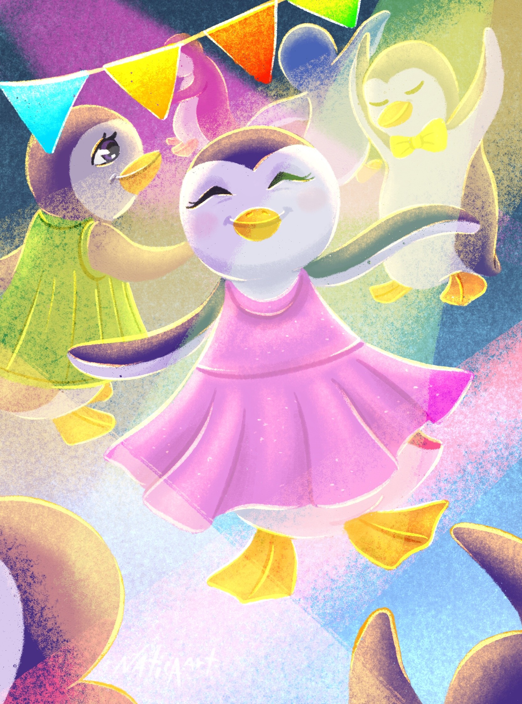 ArtStation - Coloring book about penguins