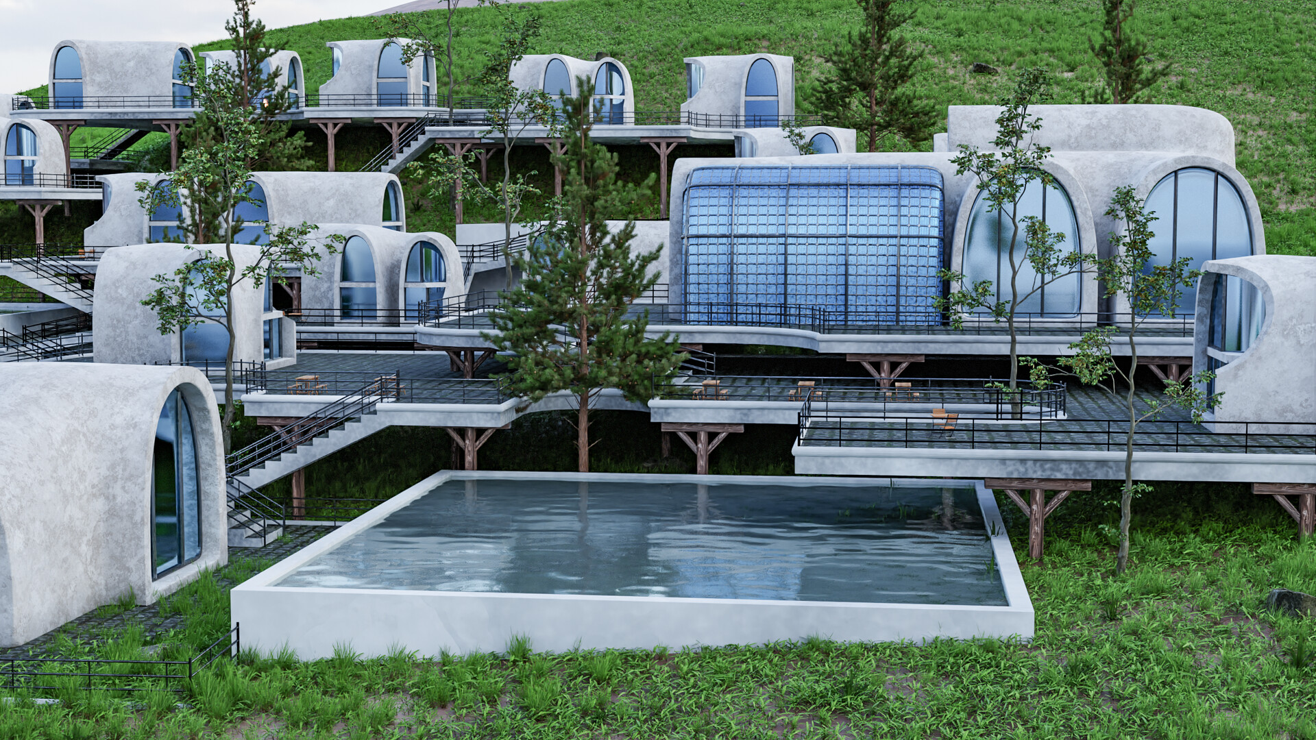 ArtStation - Architectural Design of Zero Energy Recreational Tourist ...