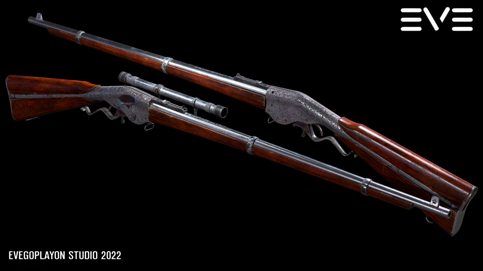 EVEGOPLAYON - Evans Repeating Rifle - WW2 Weapon Asset