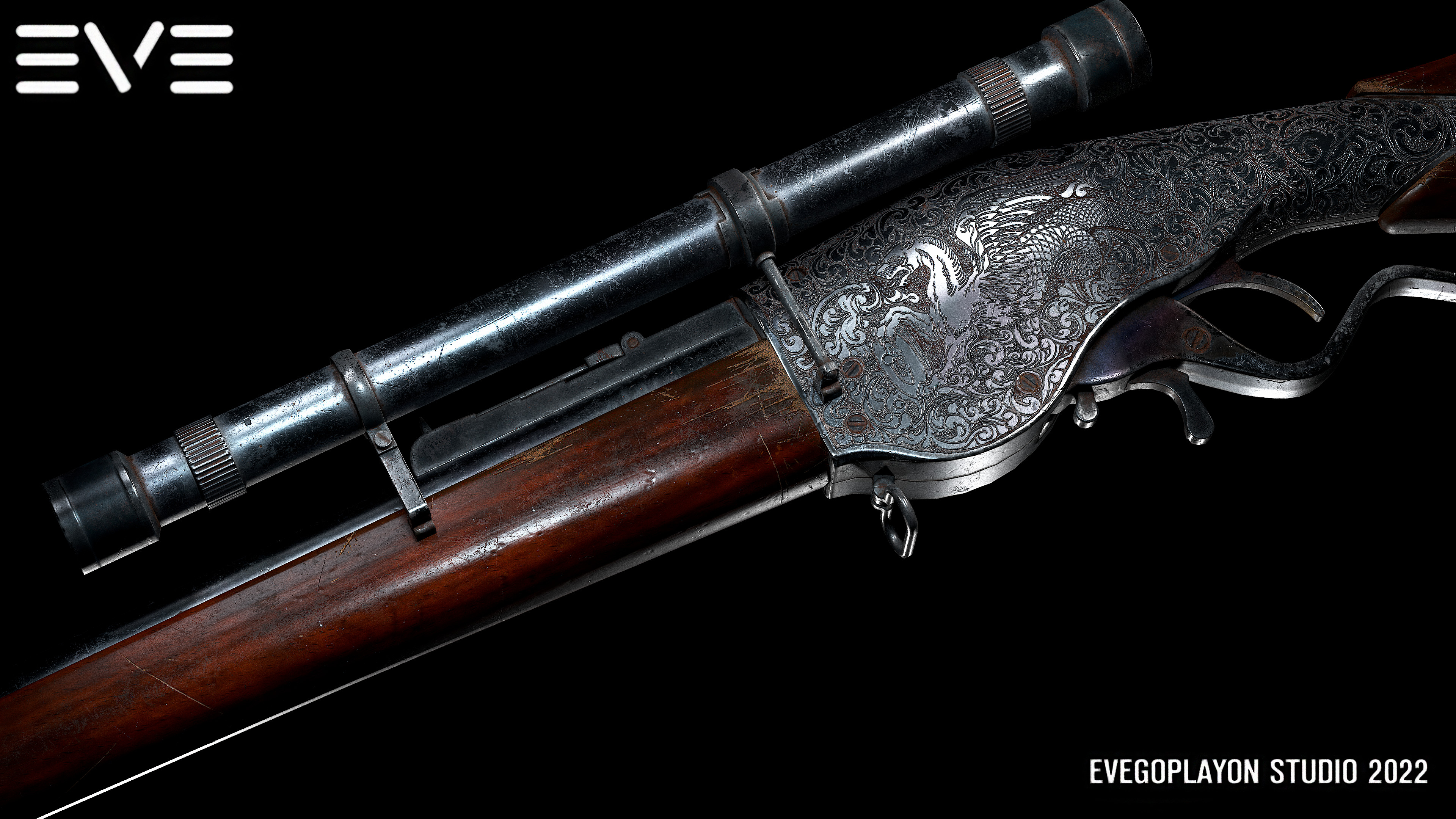 EVEGOPLAYON - Evans Repeating Rifle - WW2 Weapon Asset