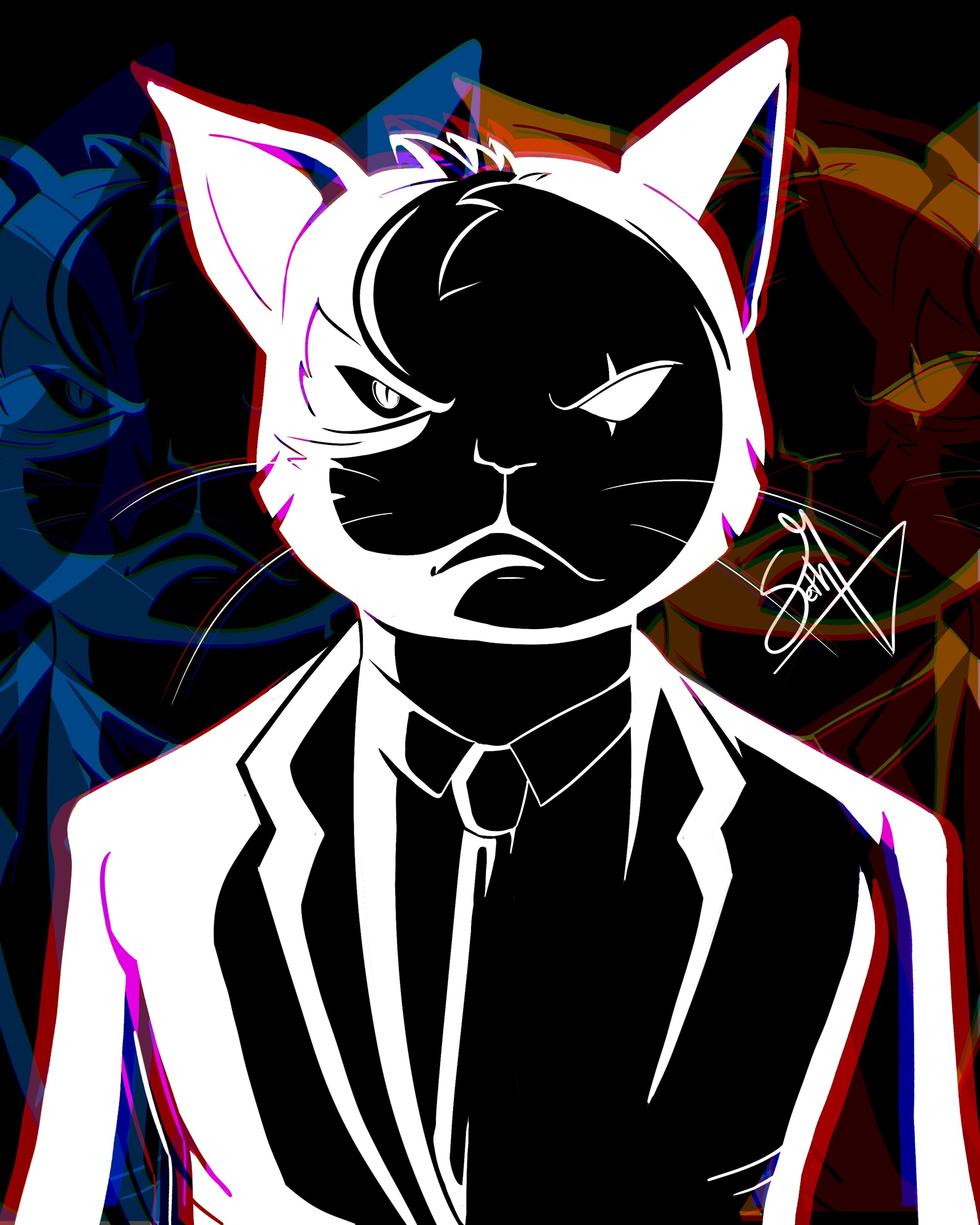 ArtStation - Cats at Night I