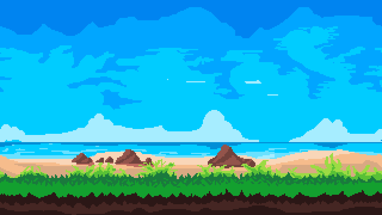 ArtStation - Beach Pixel Art Background