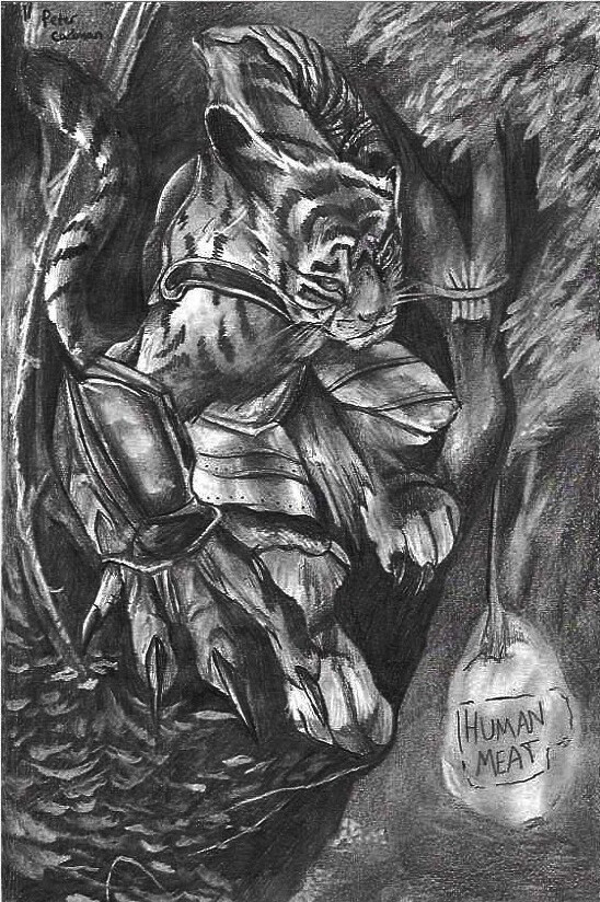 ArtStation - Detailed tiger warrior illustration drawing concept art2