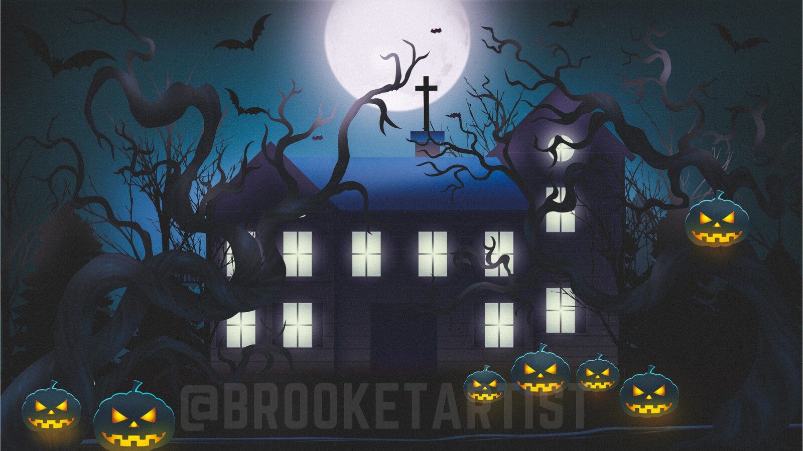 Brooke Jones Creepy House Art
