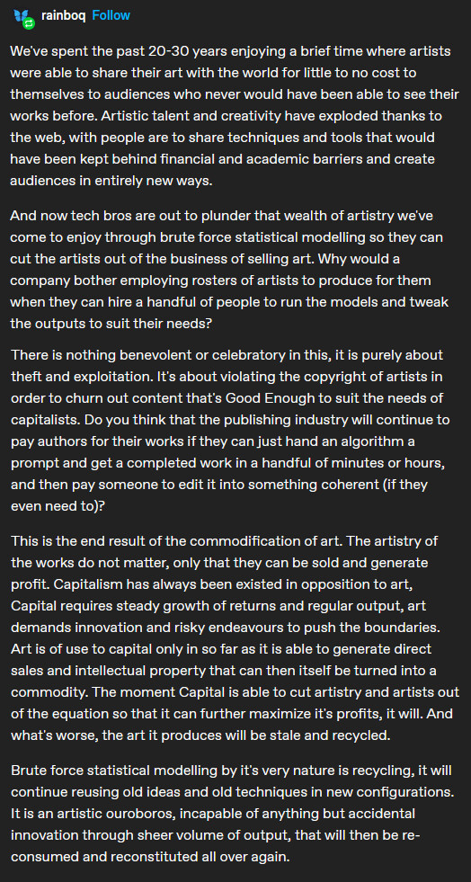 Ben Hale - AI art has no place on Artstation