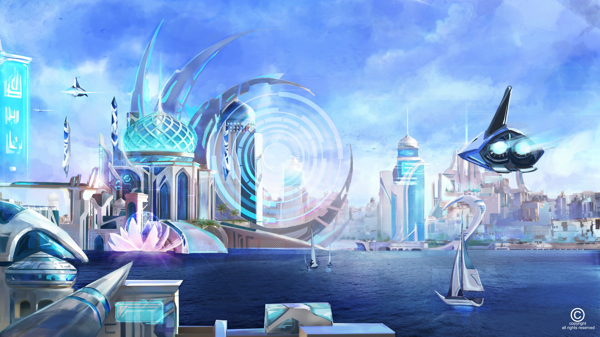 ArtStation - Future Middle East concept: The harbour