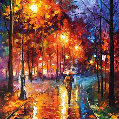 Leonid Afremov Rain Princess