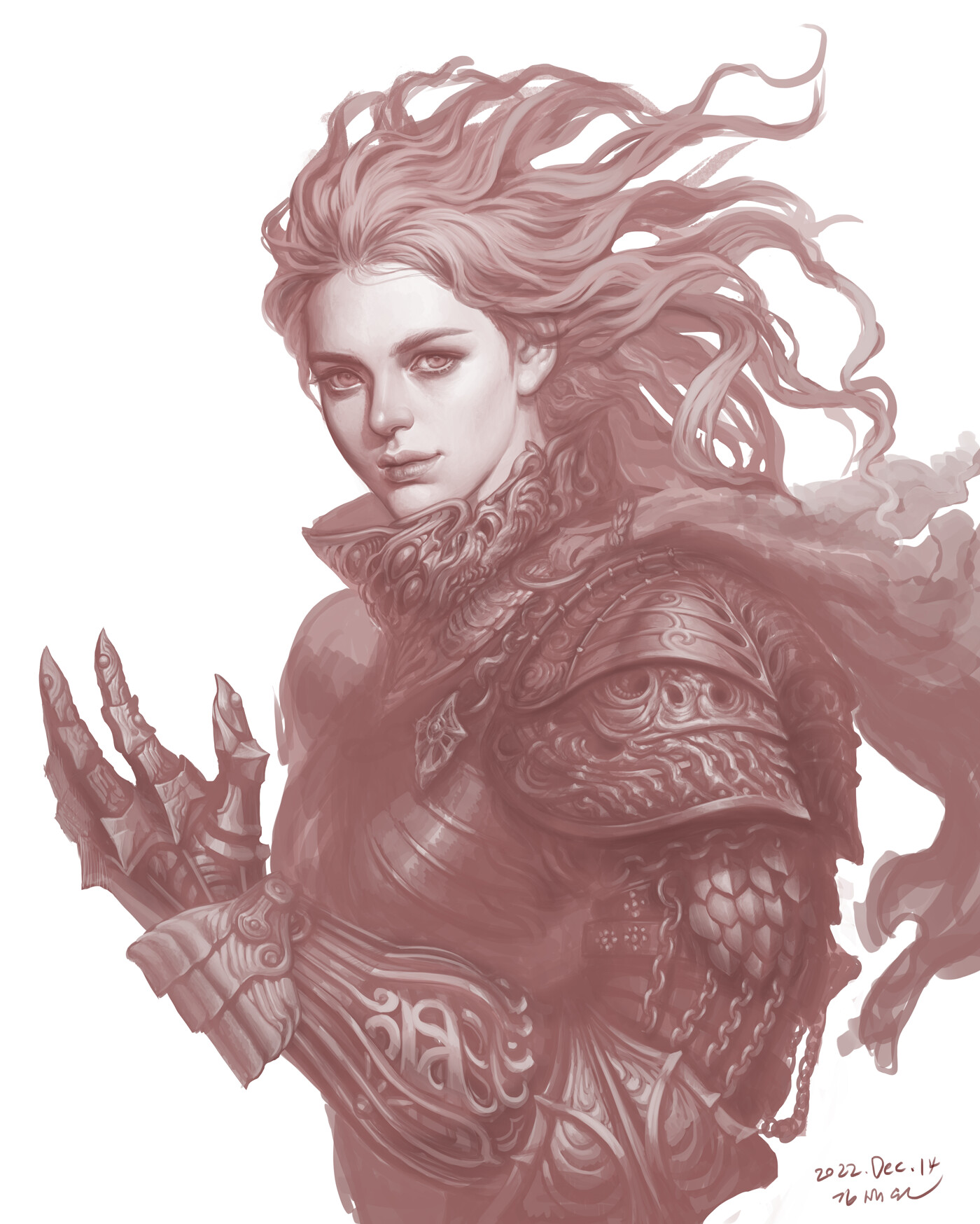 WON KIM - 2022.12 A warrior Sketch