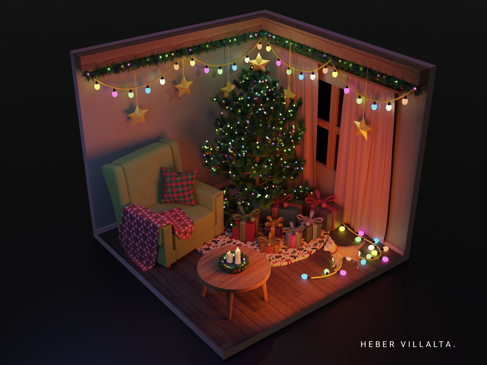 ArtStation - Christmas Room