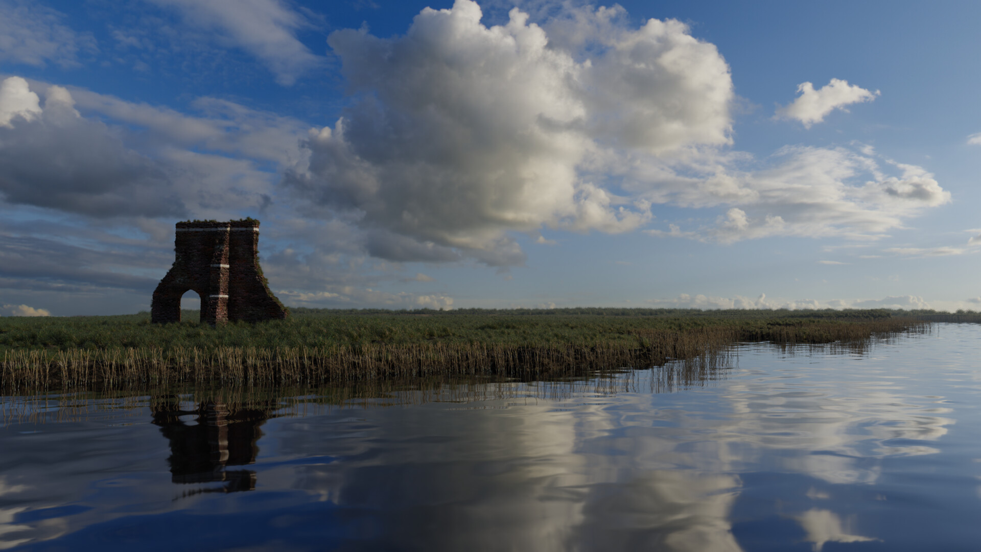 ArtStation - Ruin on Grass Field