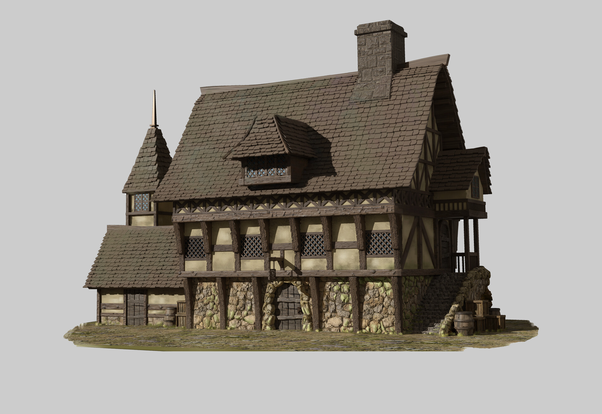 ArtStation - Medieval European tavern 中世纪欧洲酒馆