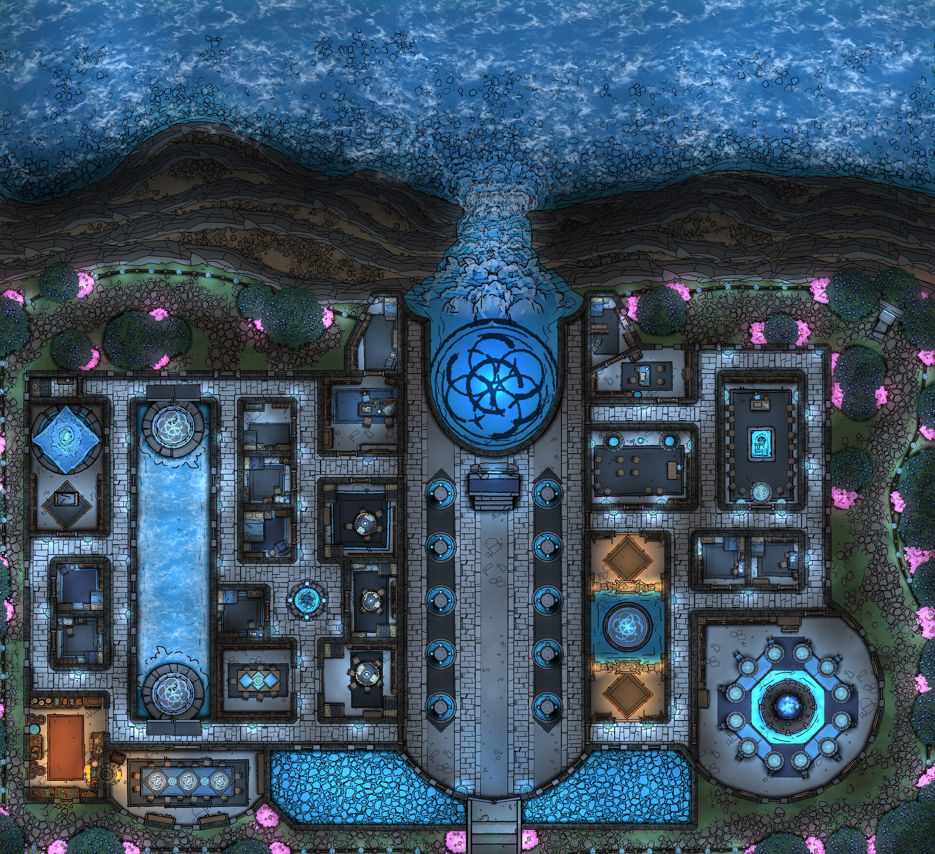 ArtStation - Revised Mage School of Hydromancy [70 x 64]