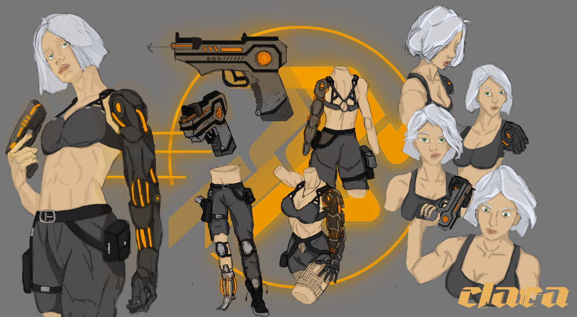 ArtStation - Clara : From 3rd Years Cyberpunk Game Project