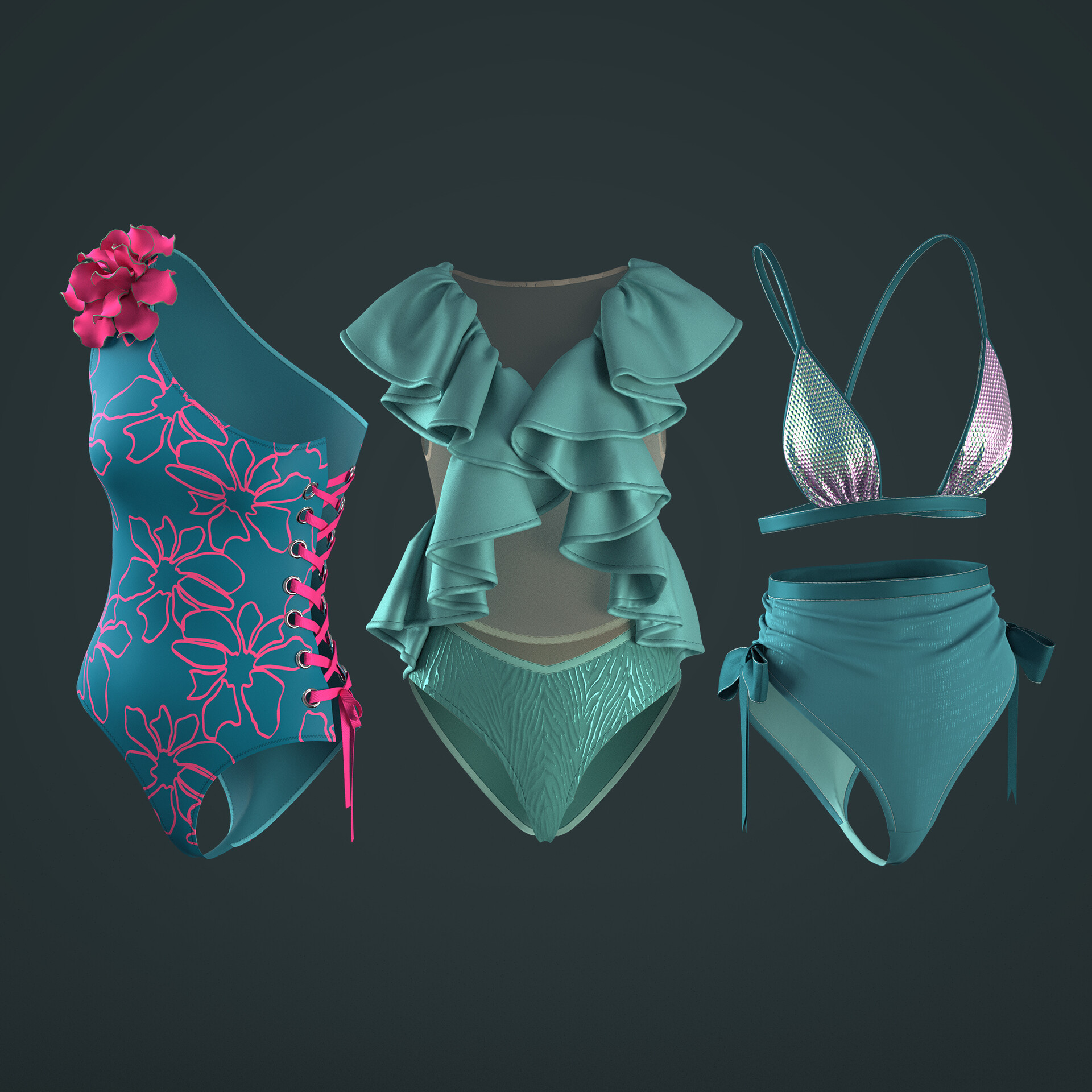 ArtStation - women's swimsuit. Vol 01