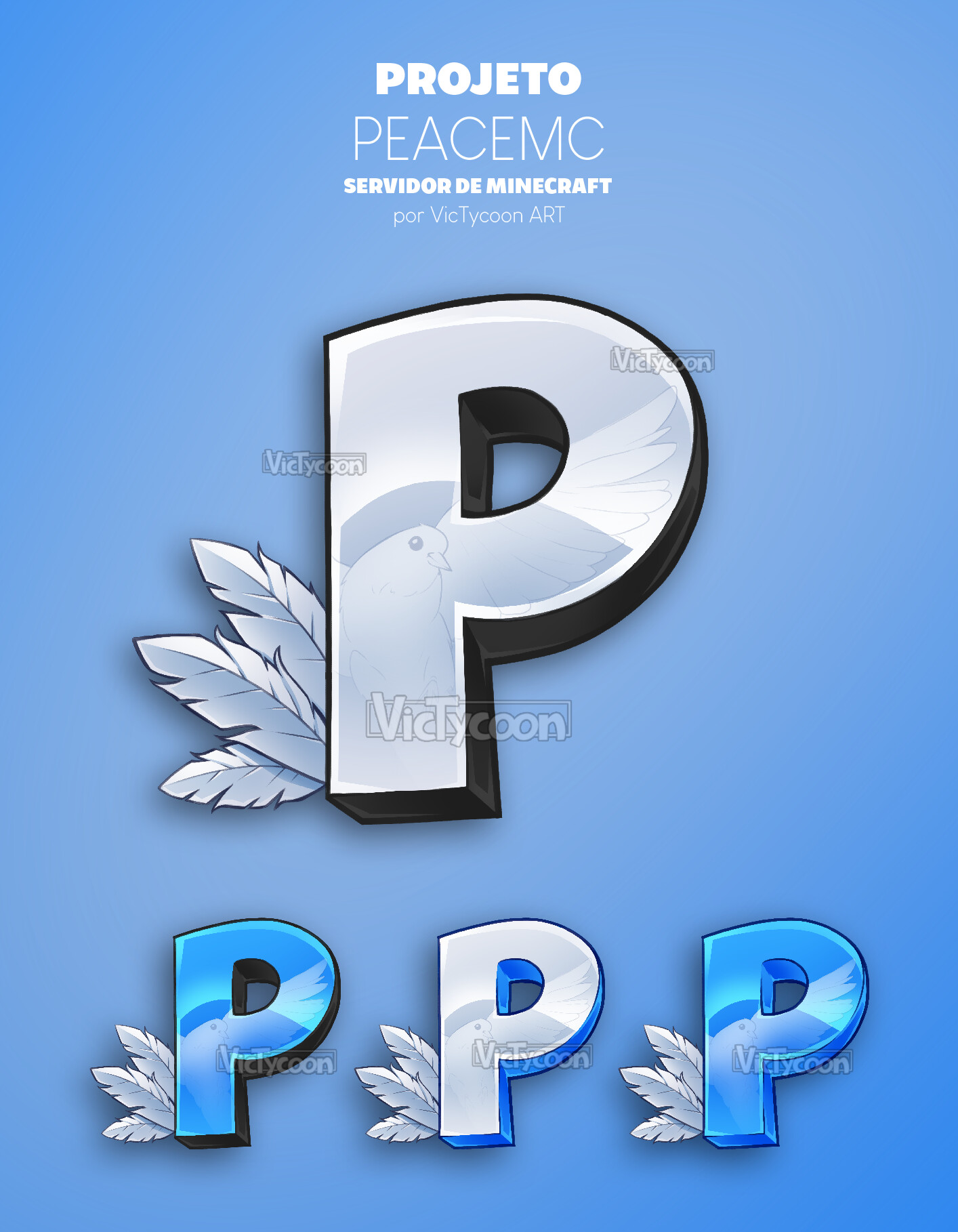 ArtStation - LOGOTIPO - PeaceMC (Minecraft Server)
