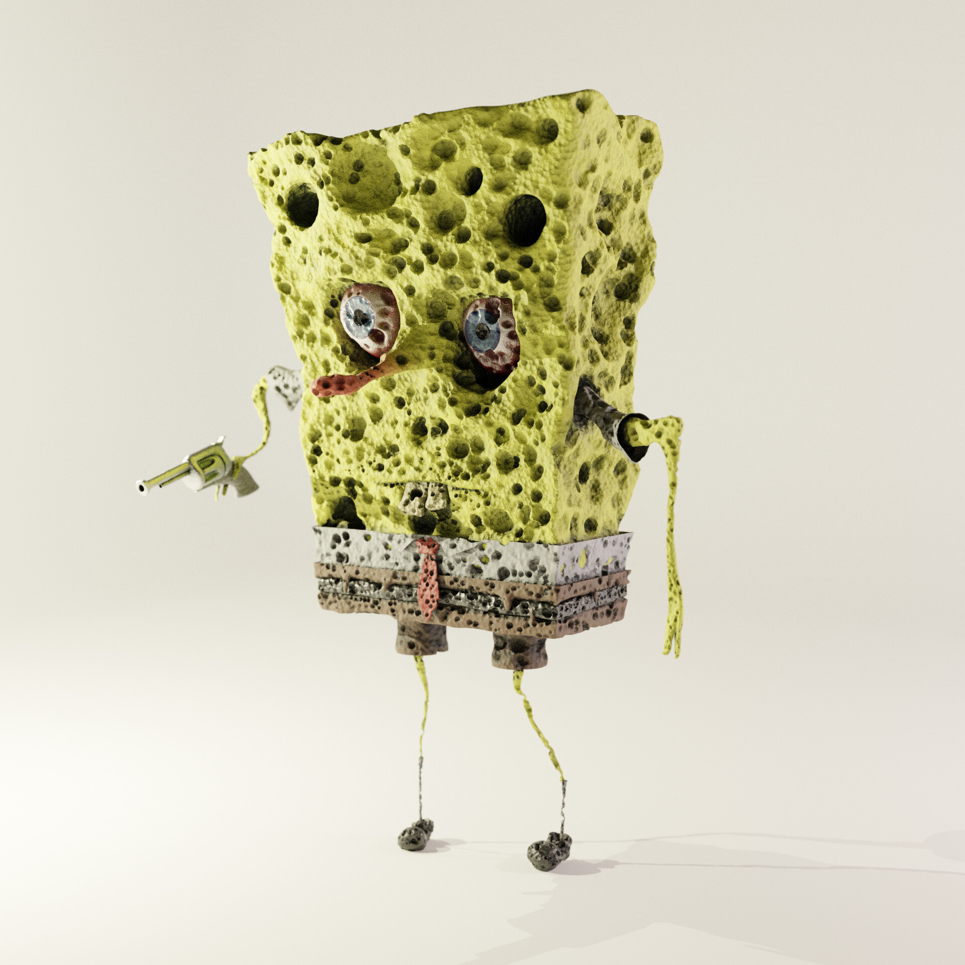 ArtStation - Trypophobia Spongebob sculpting practice