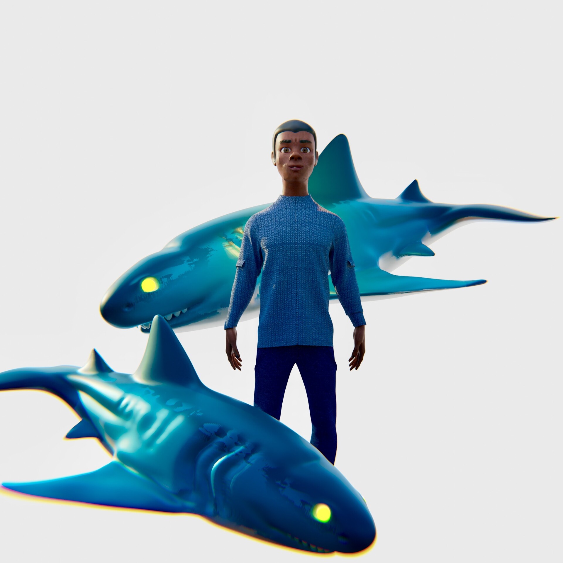 ArtStation - Young behanzin sharkboy