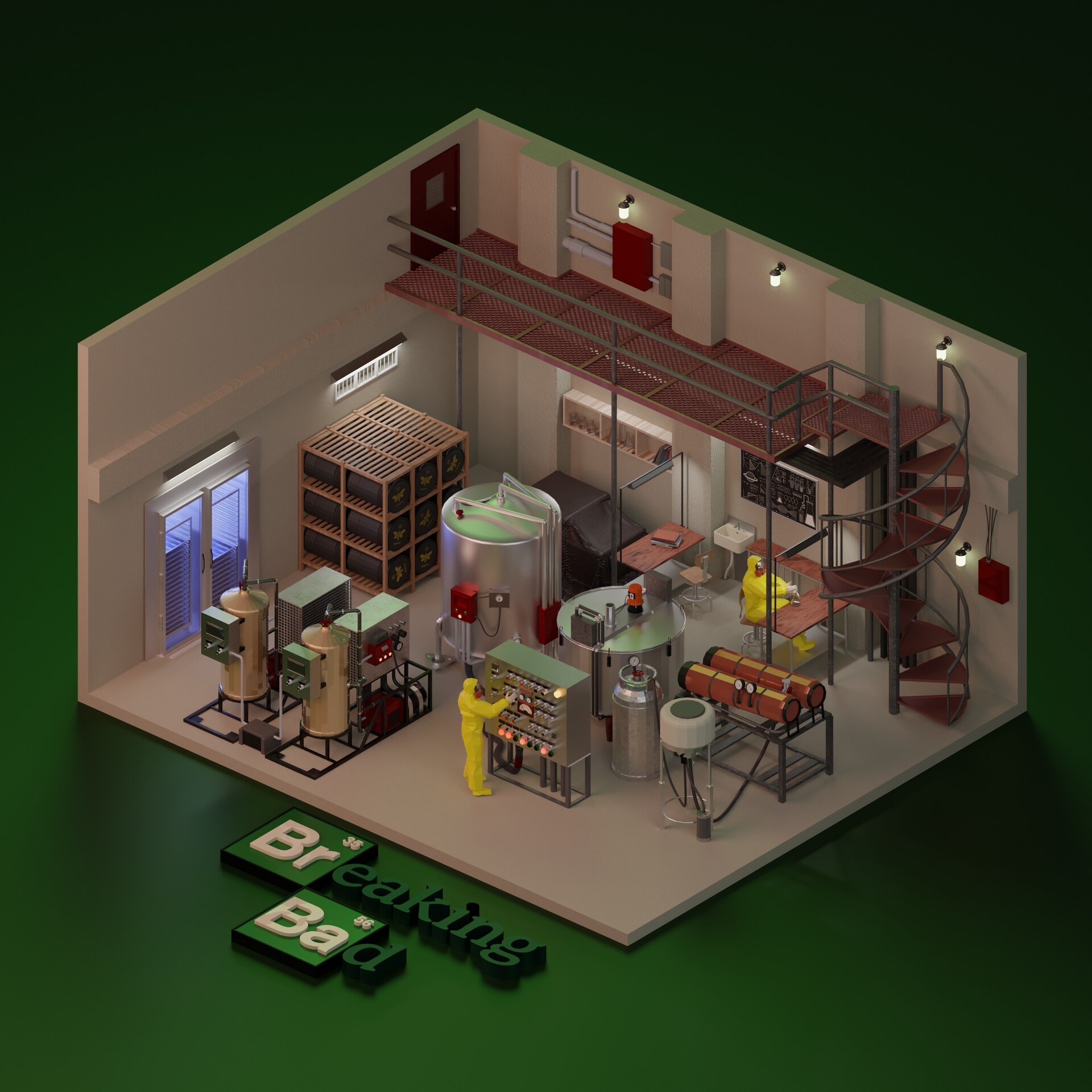 ArtStation - Breaking Bad superlab - Lowpoly