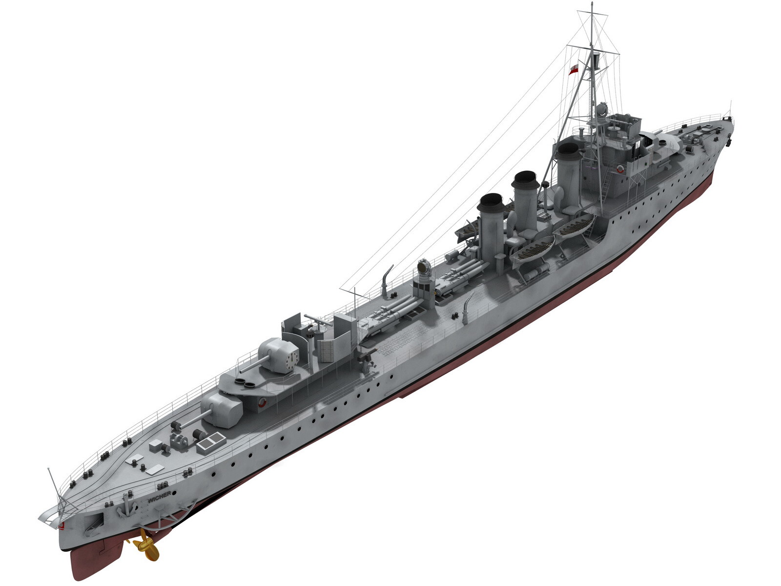 ArtStation - Polish destroyer ORP Wicher