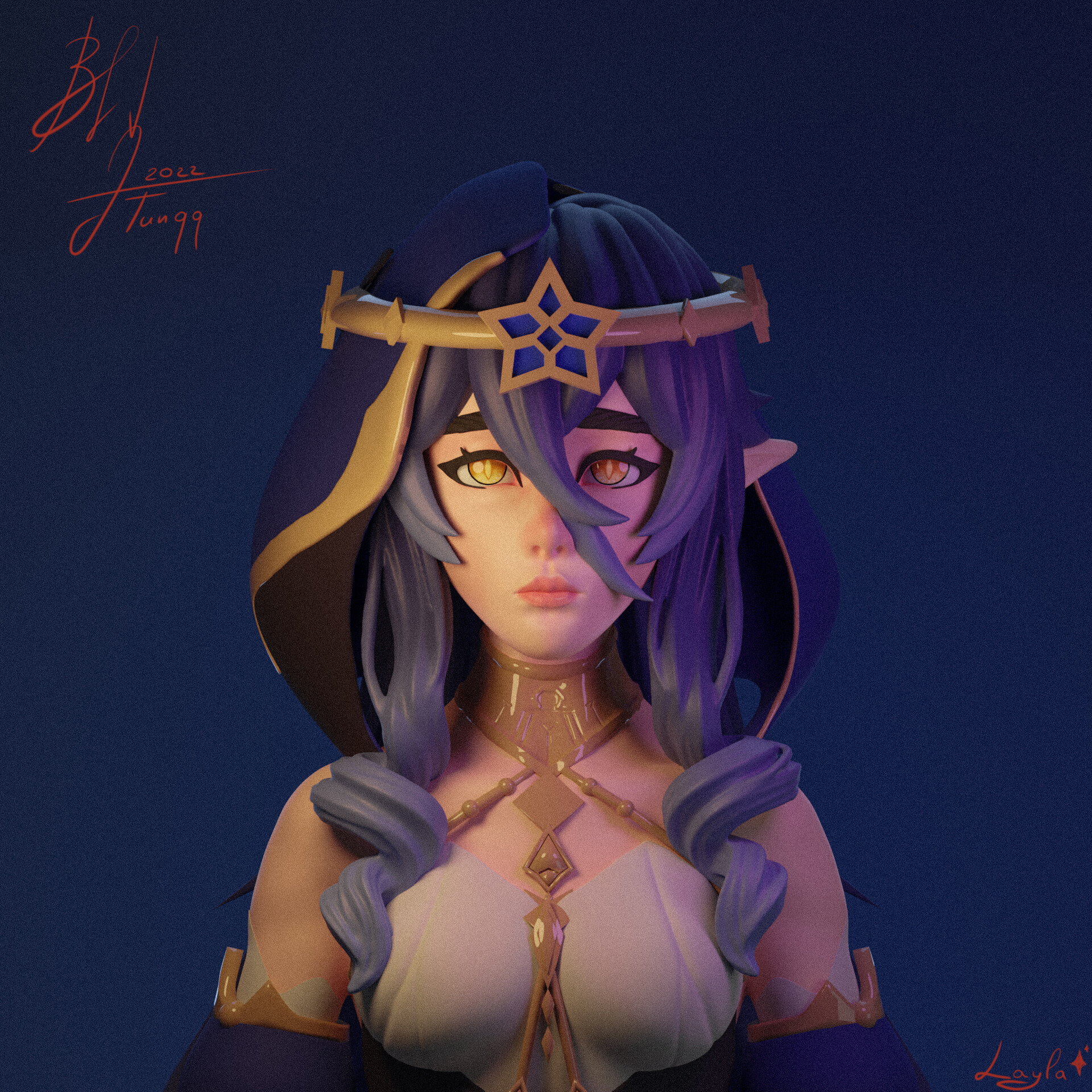 ArtStation - Layla Genshin Impact