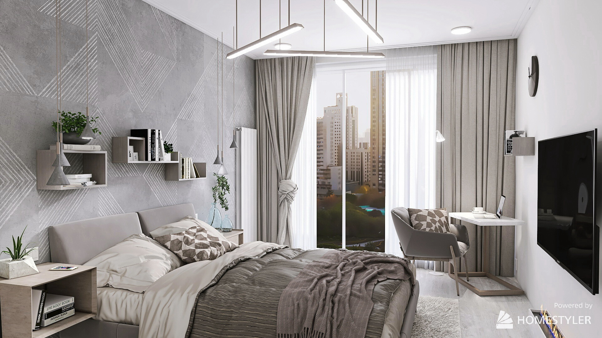 ArtStation - Grey silence bedroom