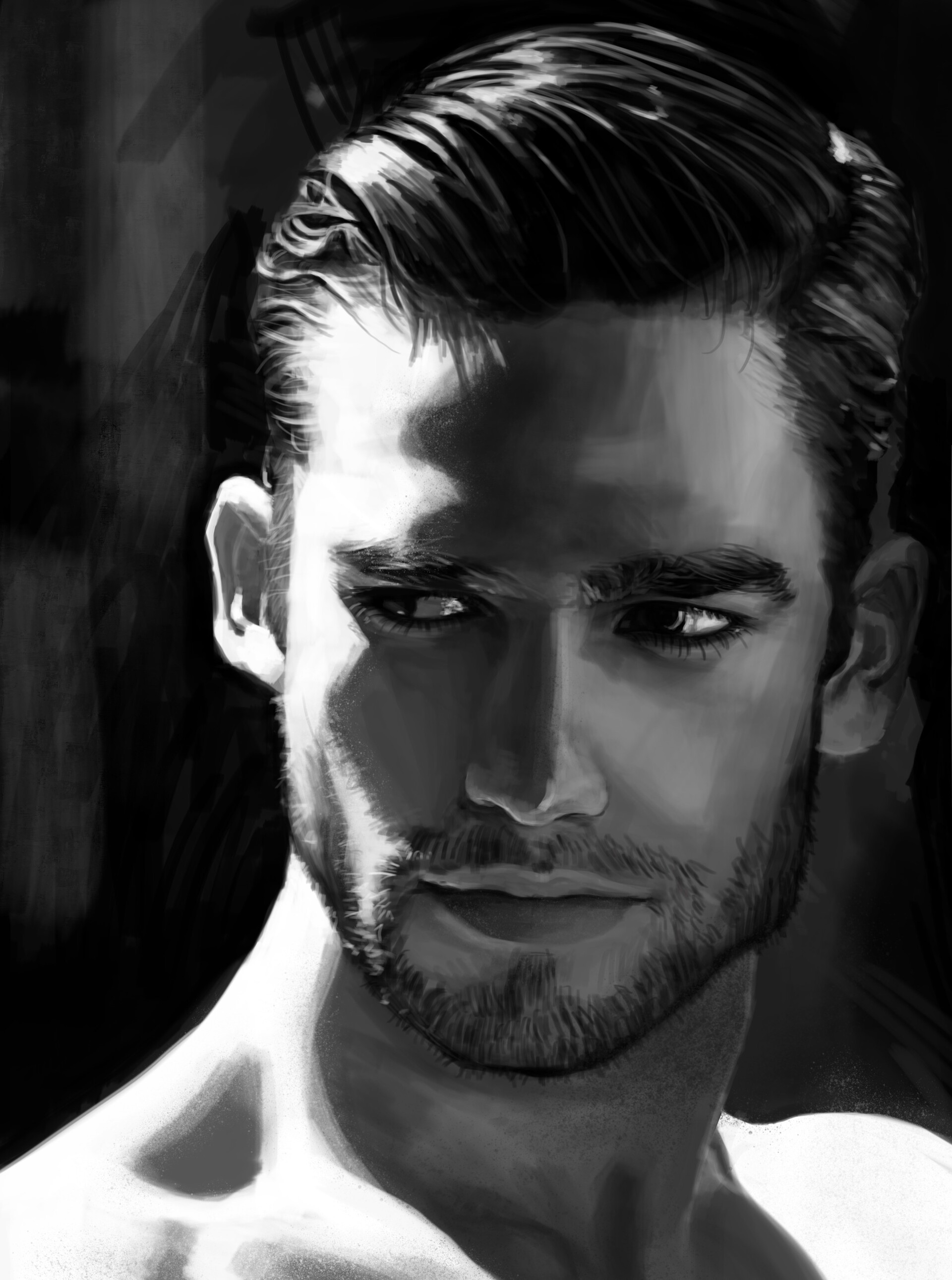 ArtStation - Portrait Studies - Grayscale