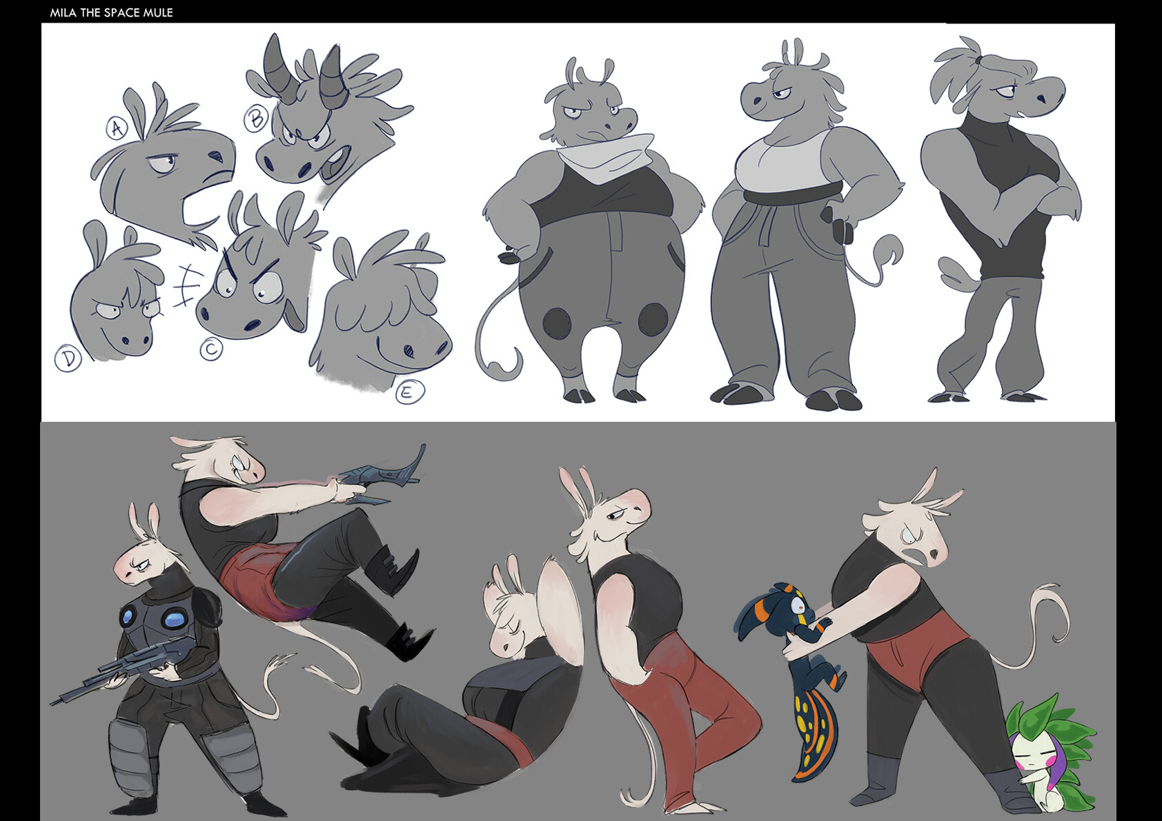 ArtStation - Mila Character Exploration Sheet