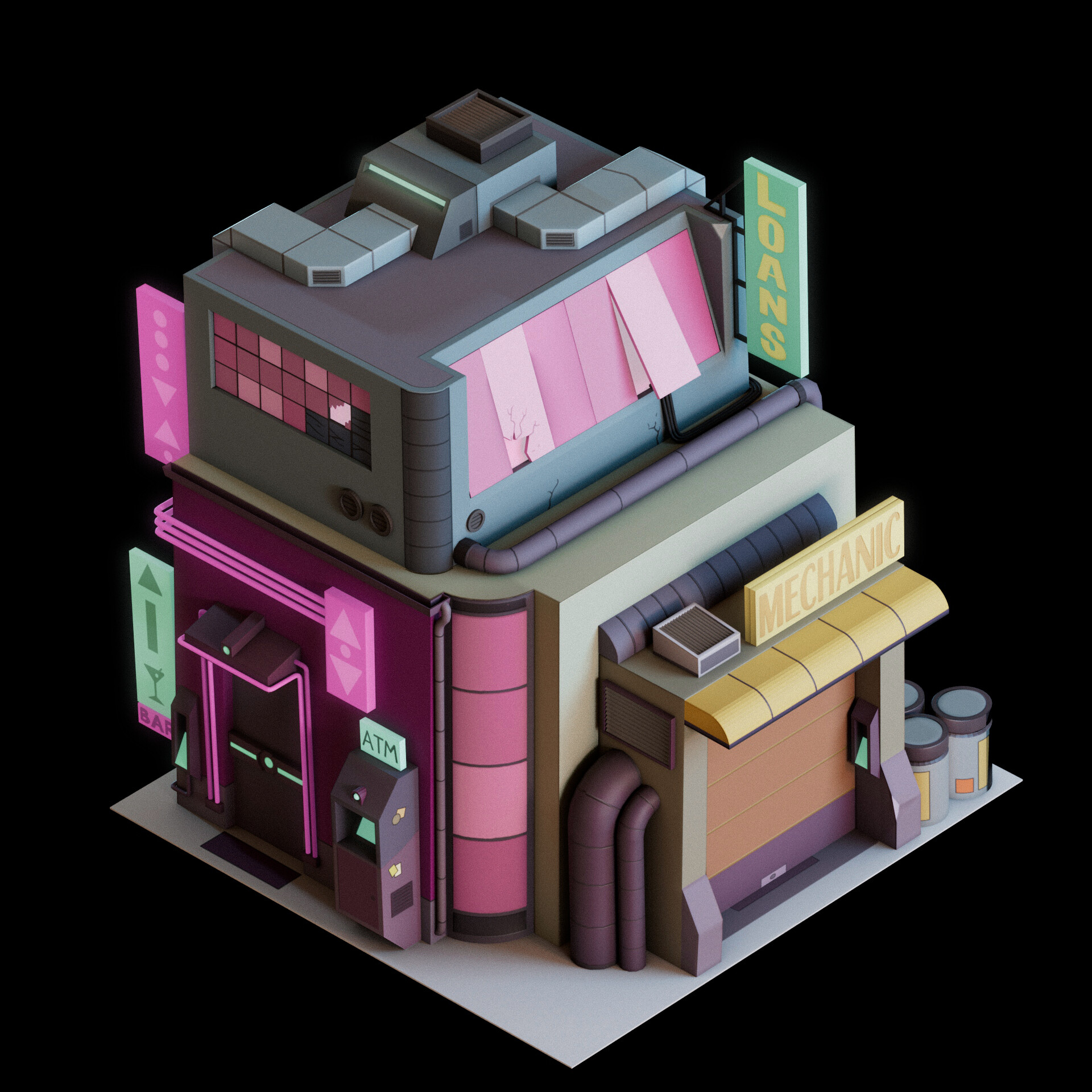 ArtStation - Cyberpunk place