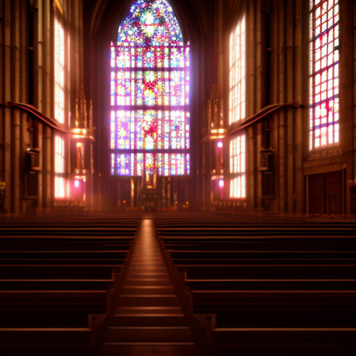 ArtStation - cathedral hall in dramatic lighting, cinematic 4k, rtx on