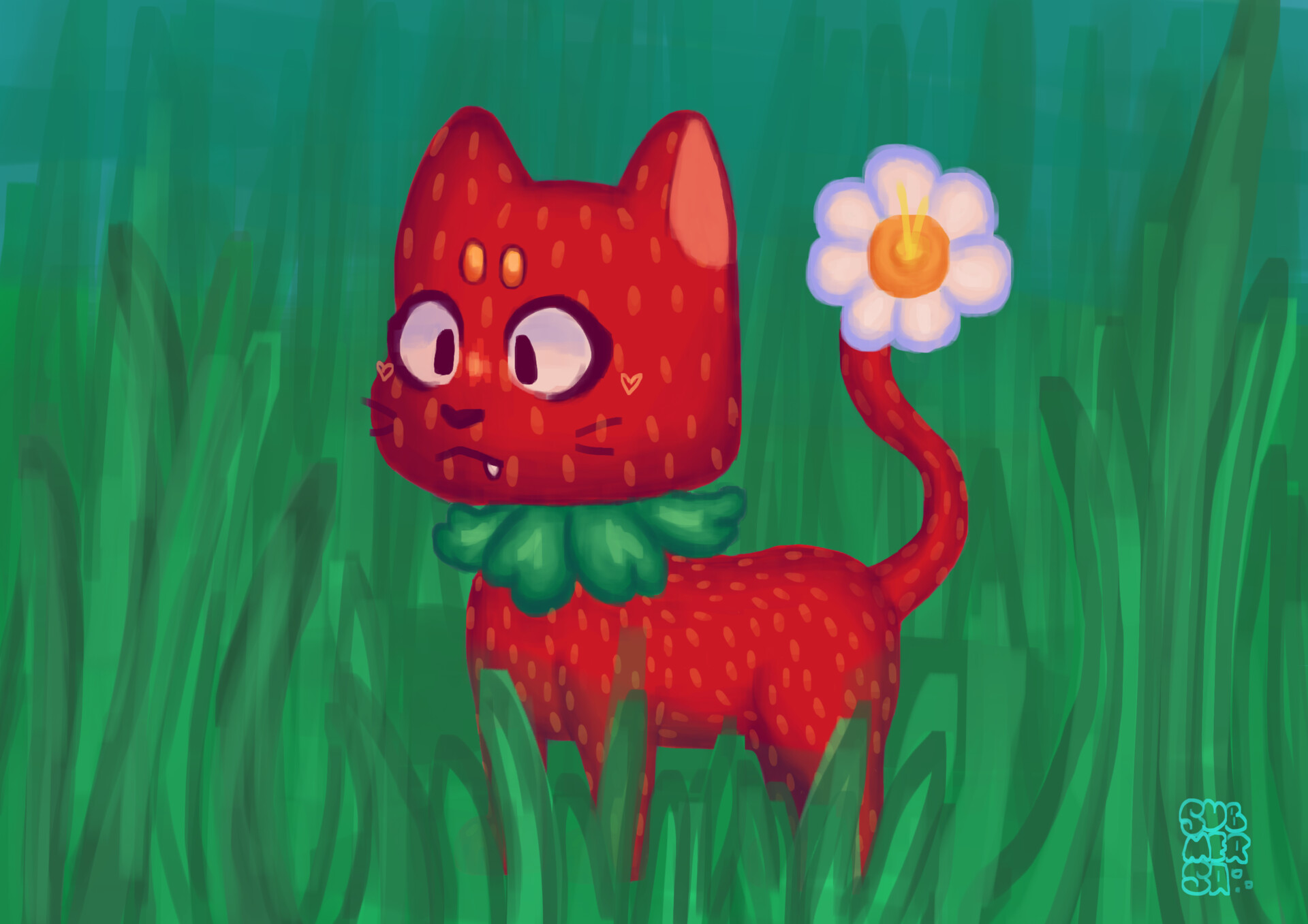 ArtStation - Strawberry Cat