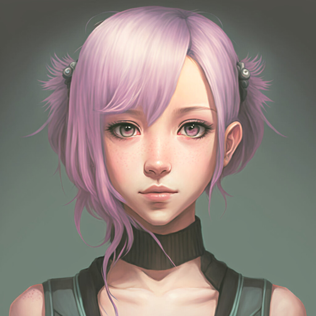 Artstation Pastel Goth Punk Girl 013