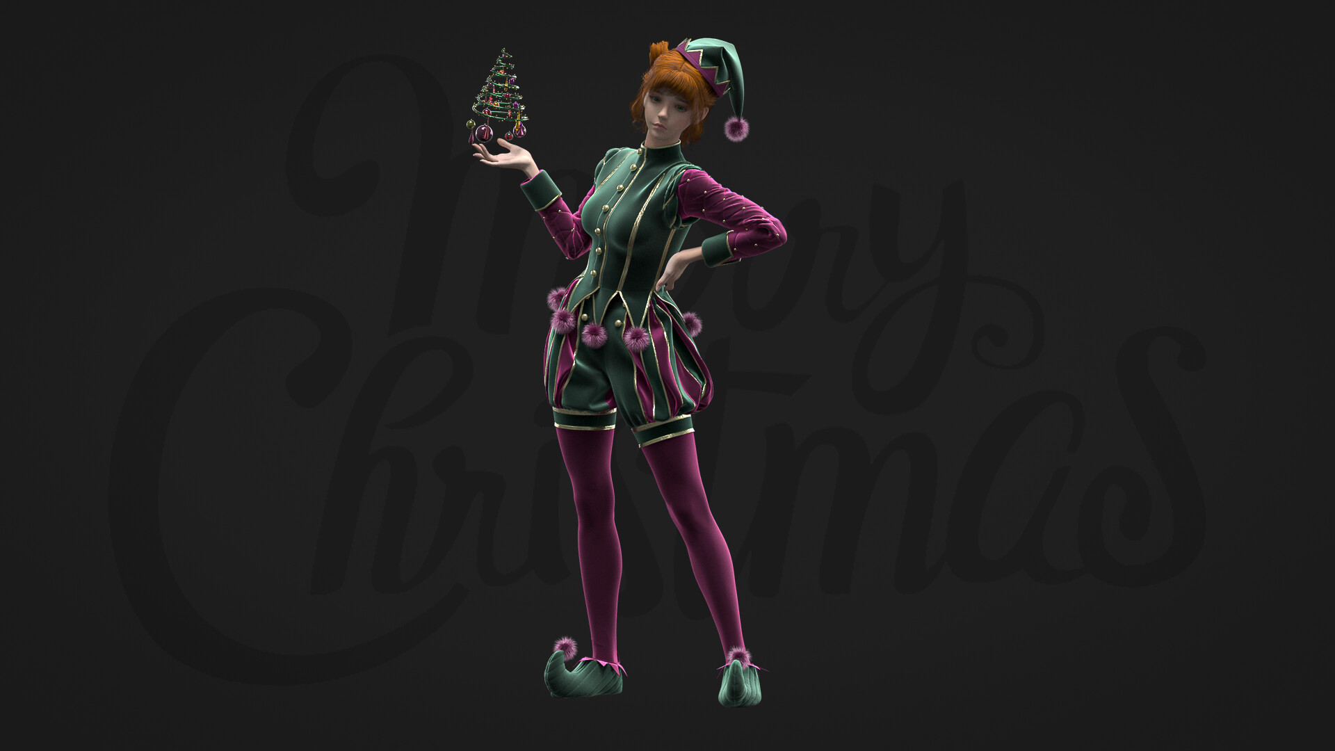 ArtStation - christmas elf outfit