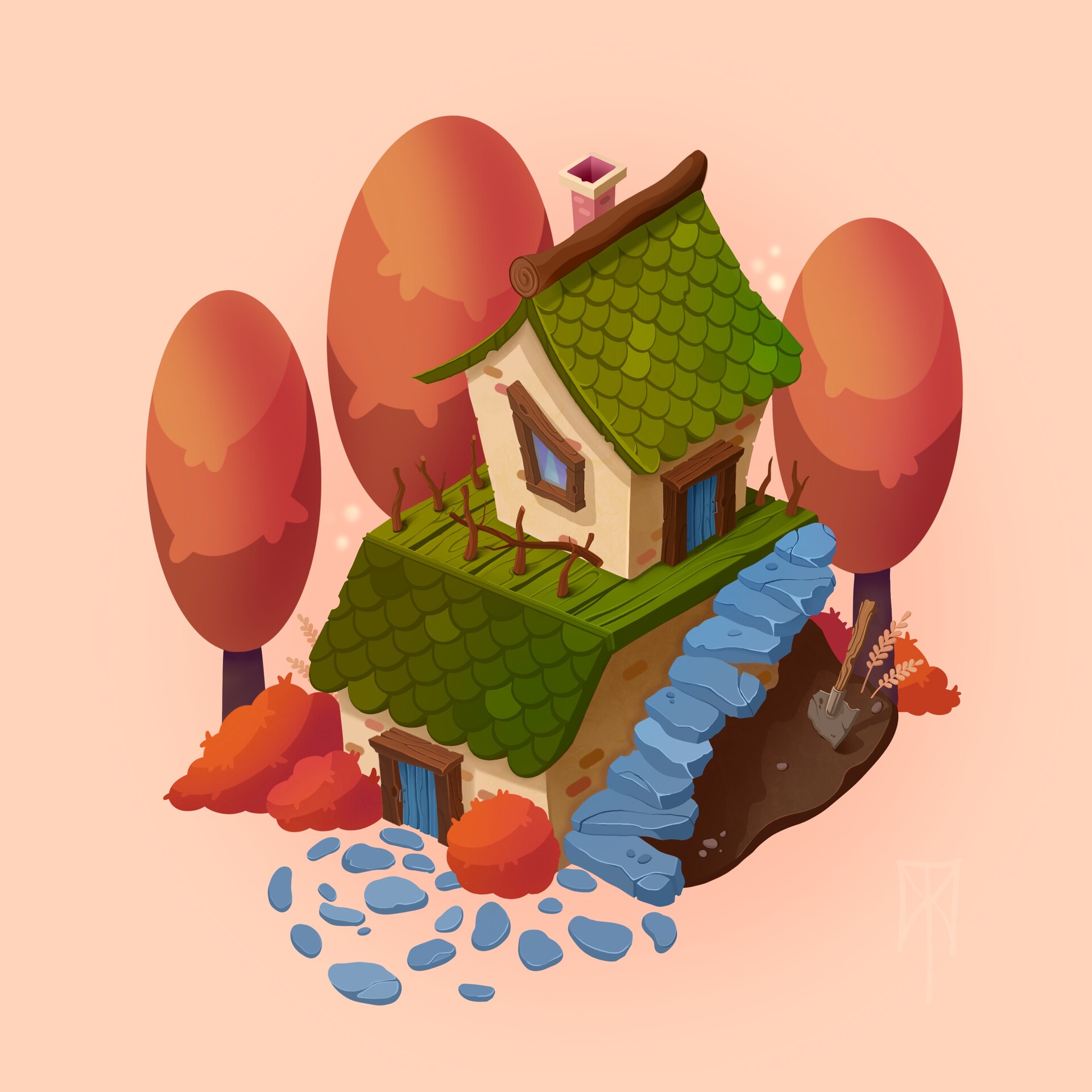 ArtStation - Autumn house