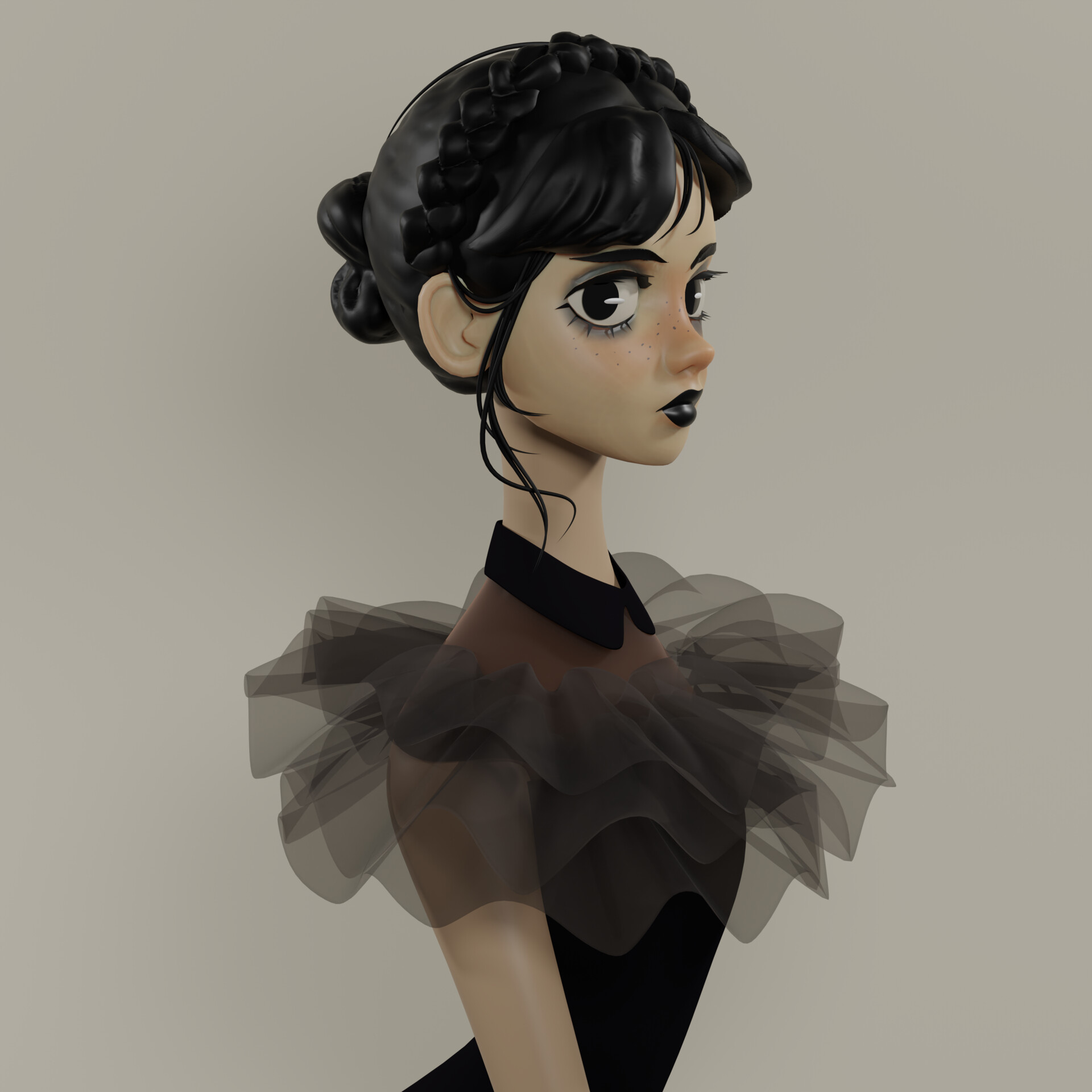 ArtStation - Wednesday 3D Portrait