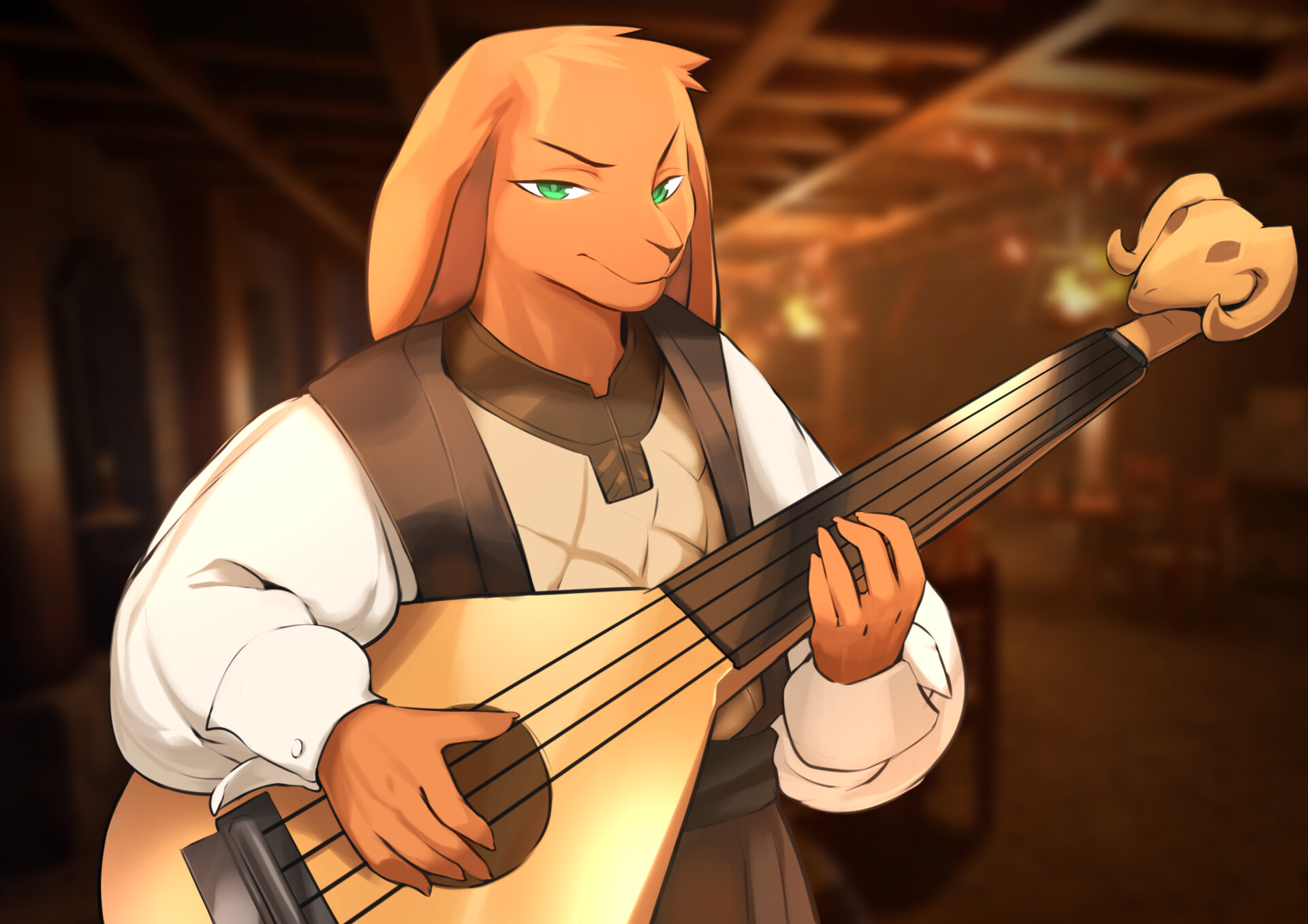 ArtStation - Bunny Bard at the Tavern