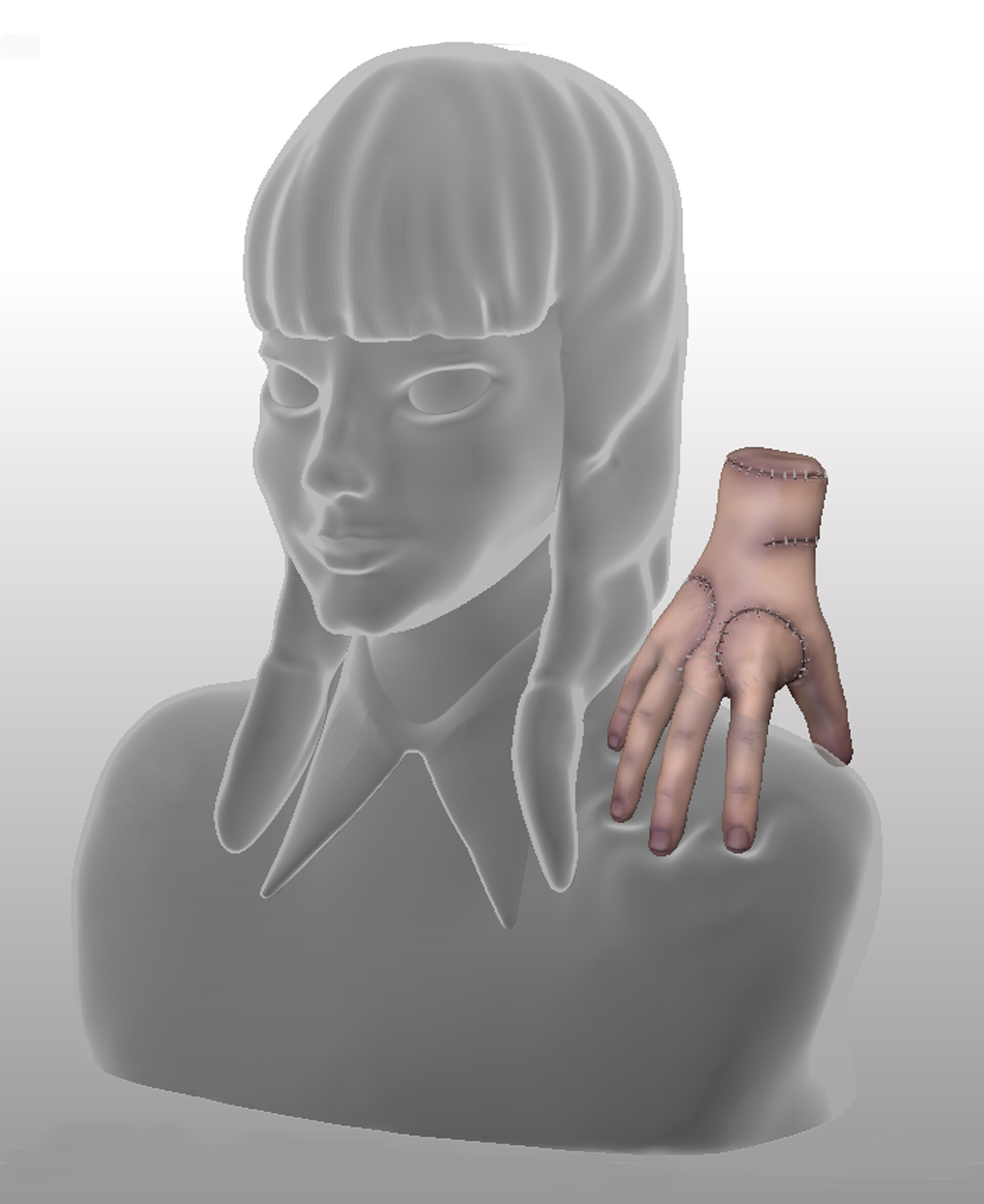ArtStation - Hand Standing. Render v2. Wednesday Addams