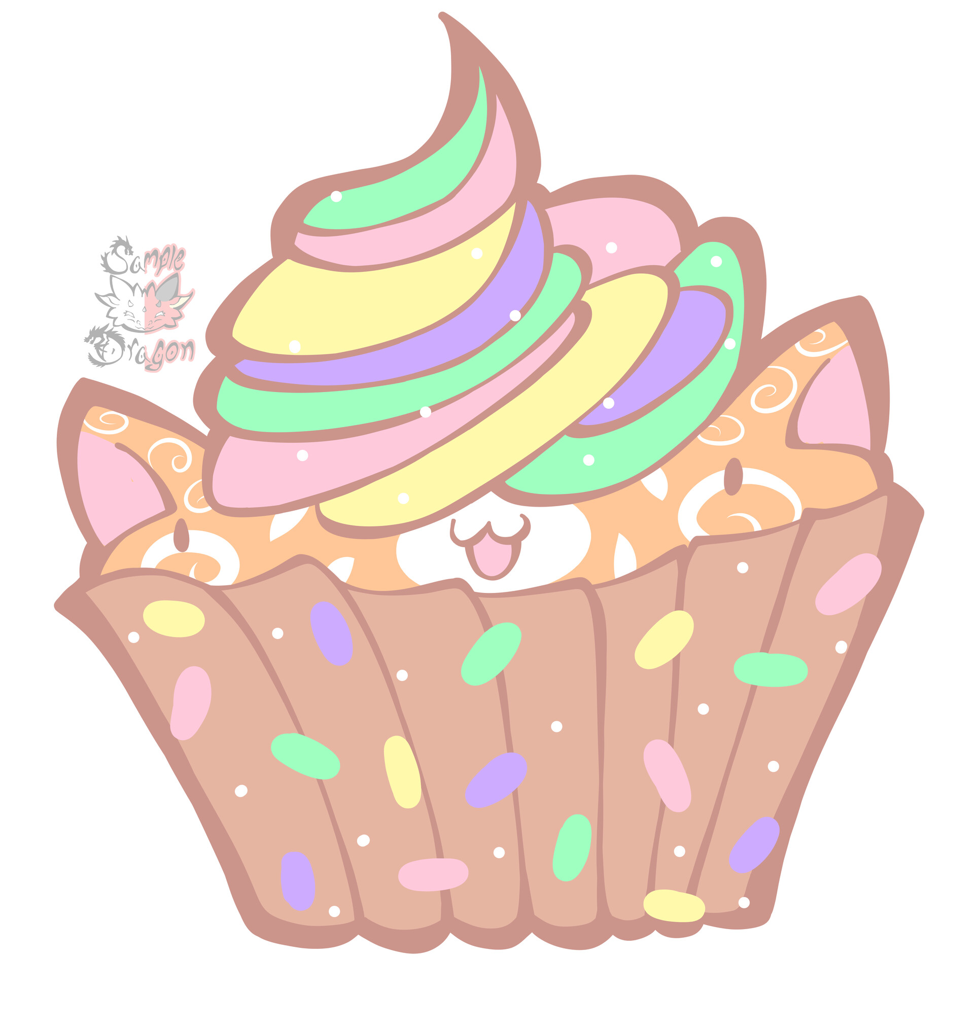cute cat cupcake coloring pages