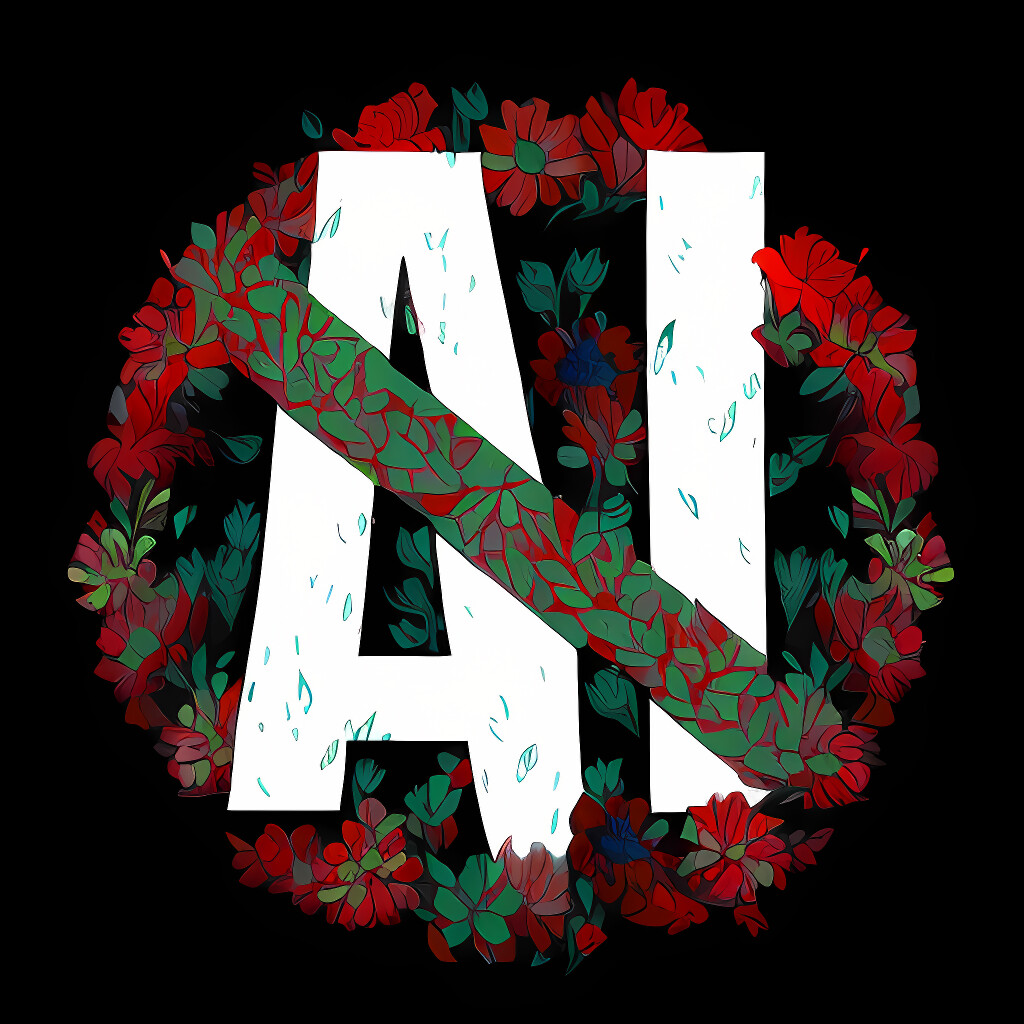 ArtStation - Anti-AI baner generated by Midjourney