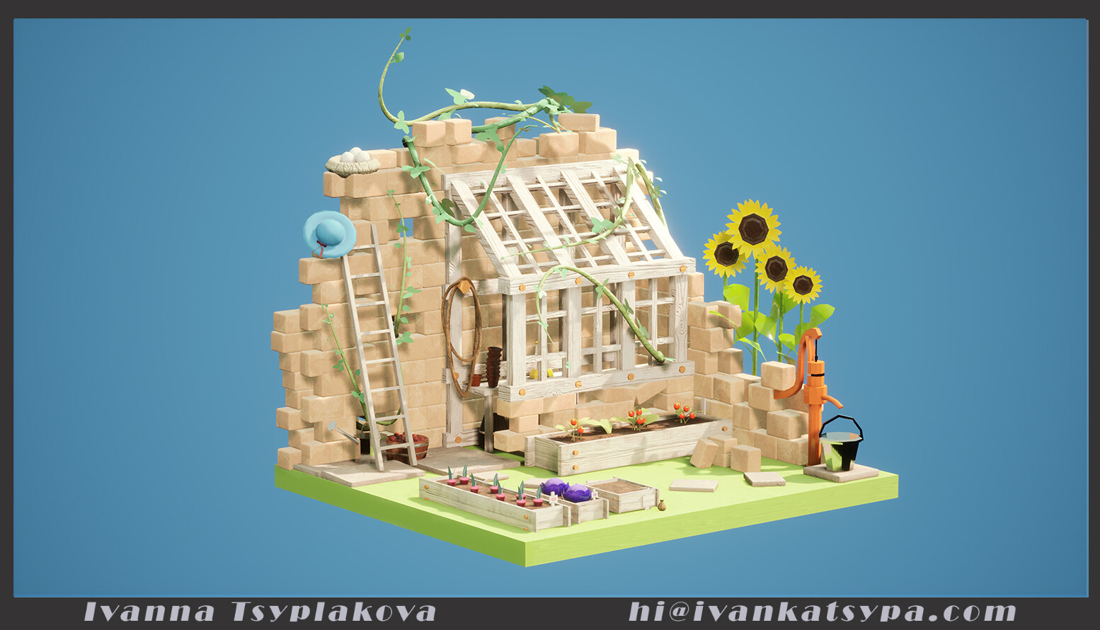 ArtStation - Garden Diorama