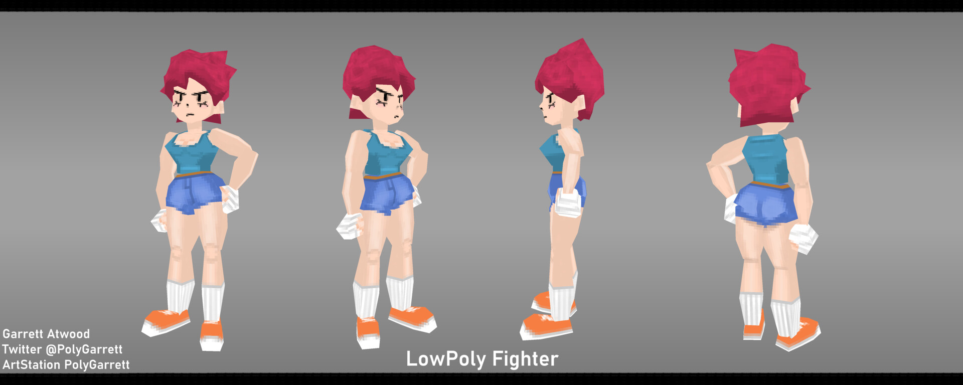 ArtStation - Low Poly Fighter