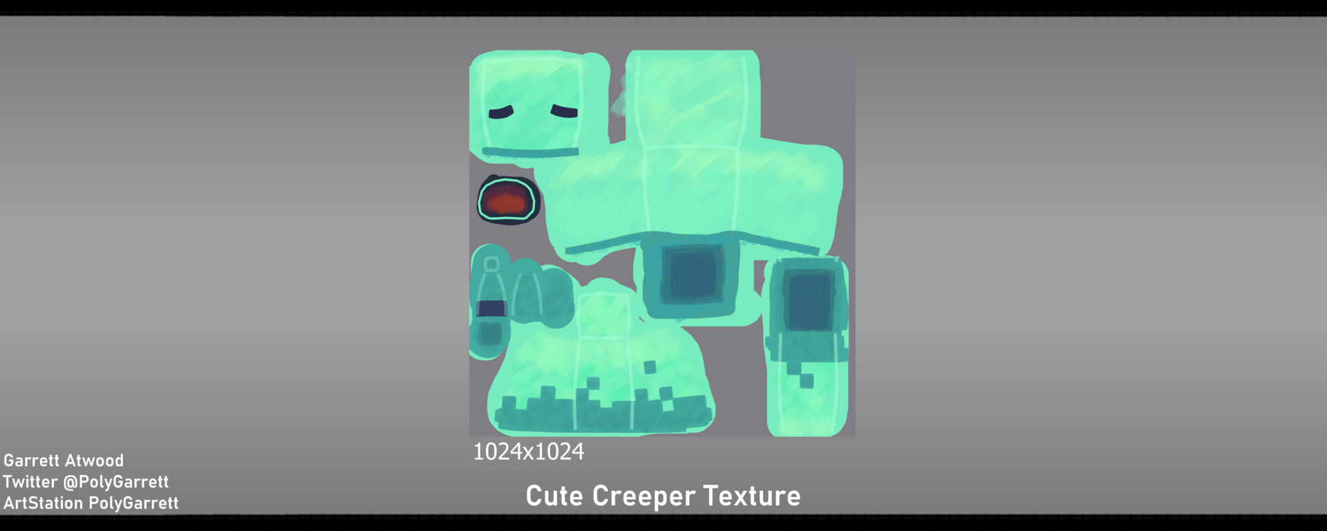 Minecraft Blue Creeper Texture