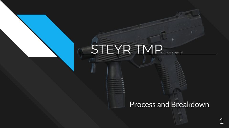 3D Art Portfolio of Jonathan Murray - Steyr TMP - Breakdown
