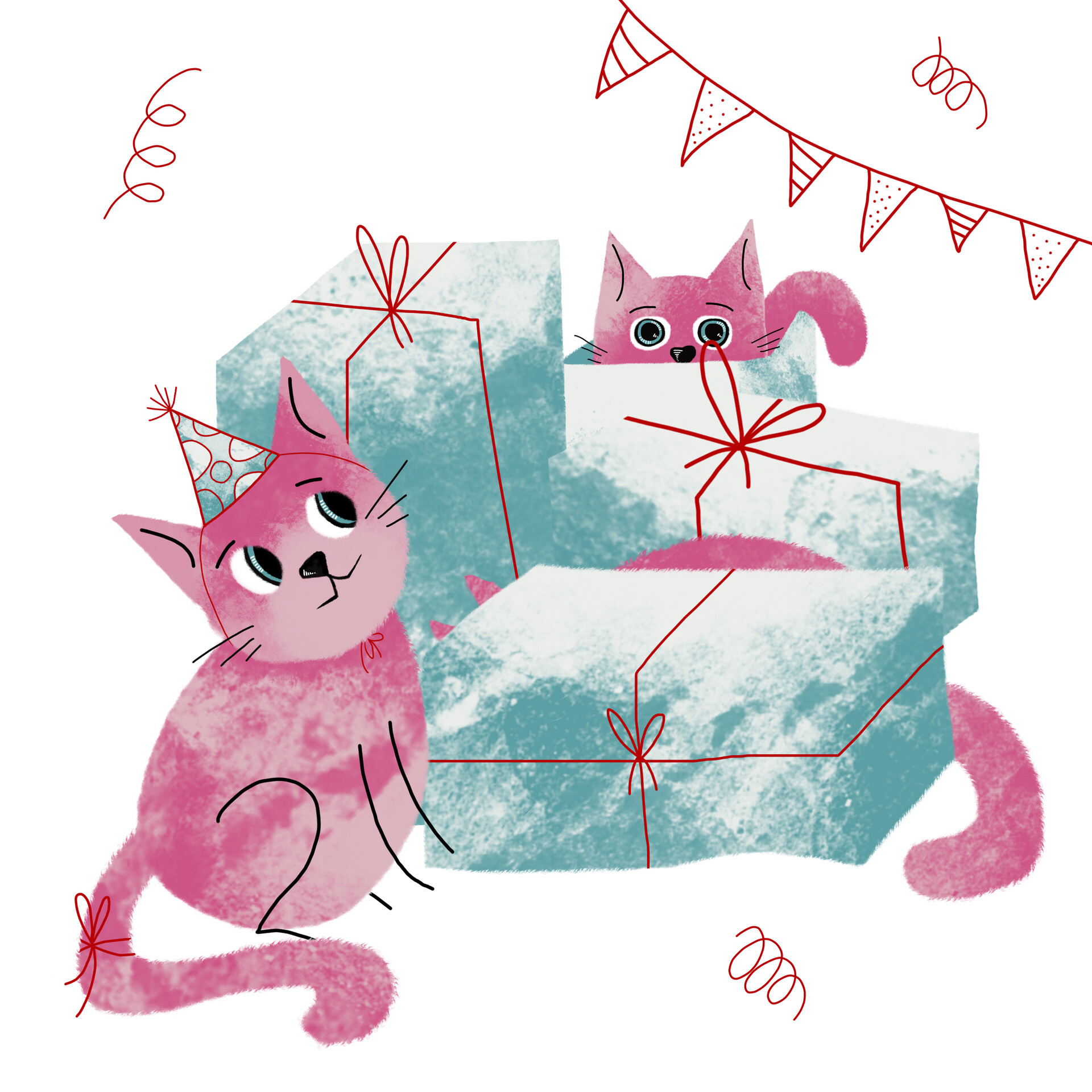 ArtStation - Pink Cats