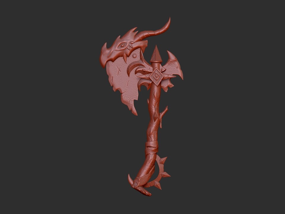 ArtStation - Dragon Axe 3D Model