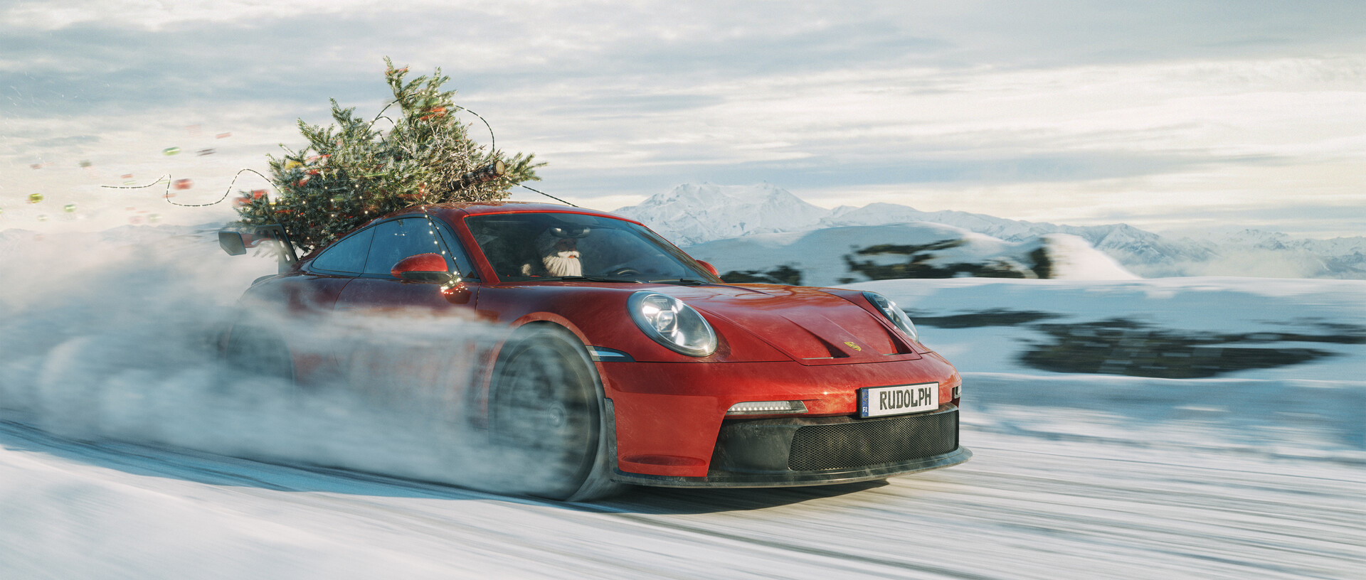 ArtStation - Santa is coming to town - Porsche 911 GT3