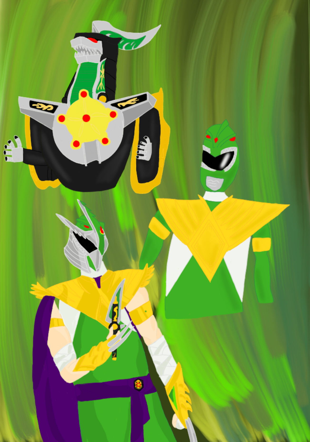 ArtStation - power rangers shredder love of green rangers