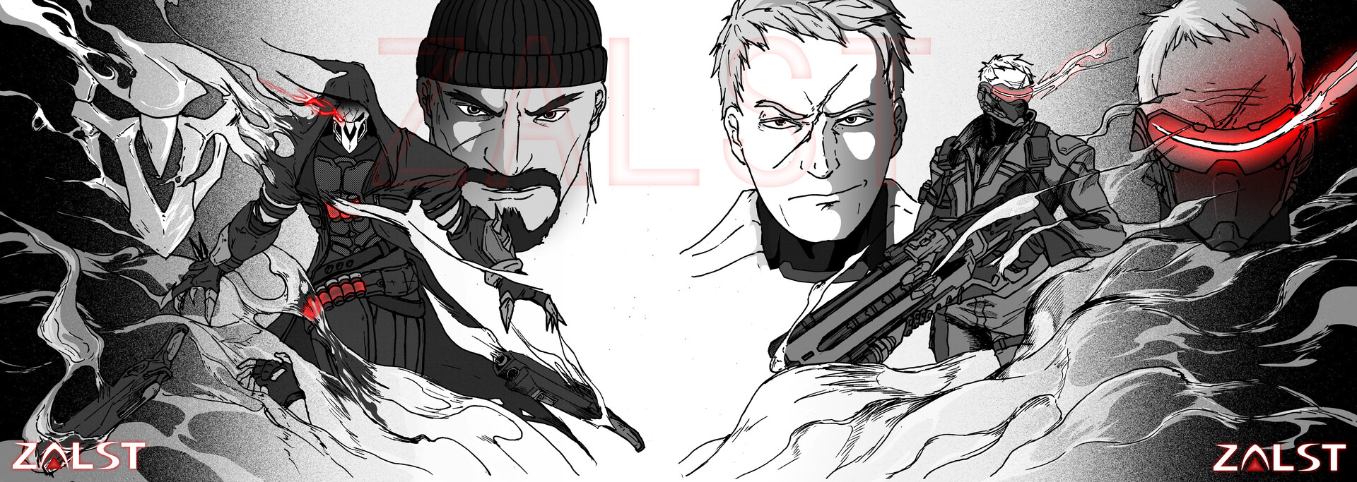ArtStation - Soldiers 76+Reaper